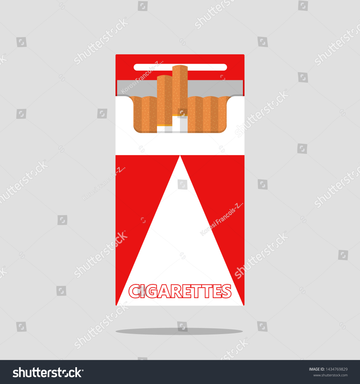 Cigarette Pack Icon Vector Illustration Stock Vector (Royalty Free ...