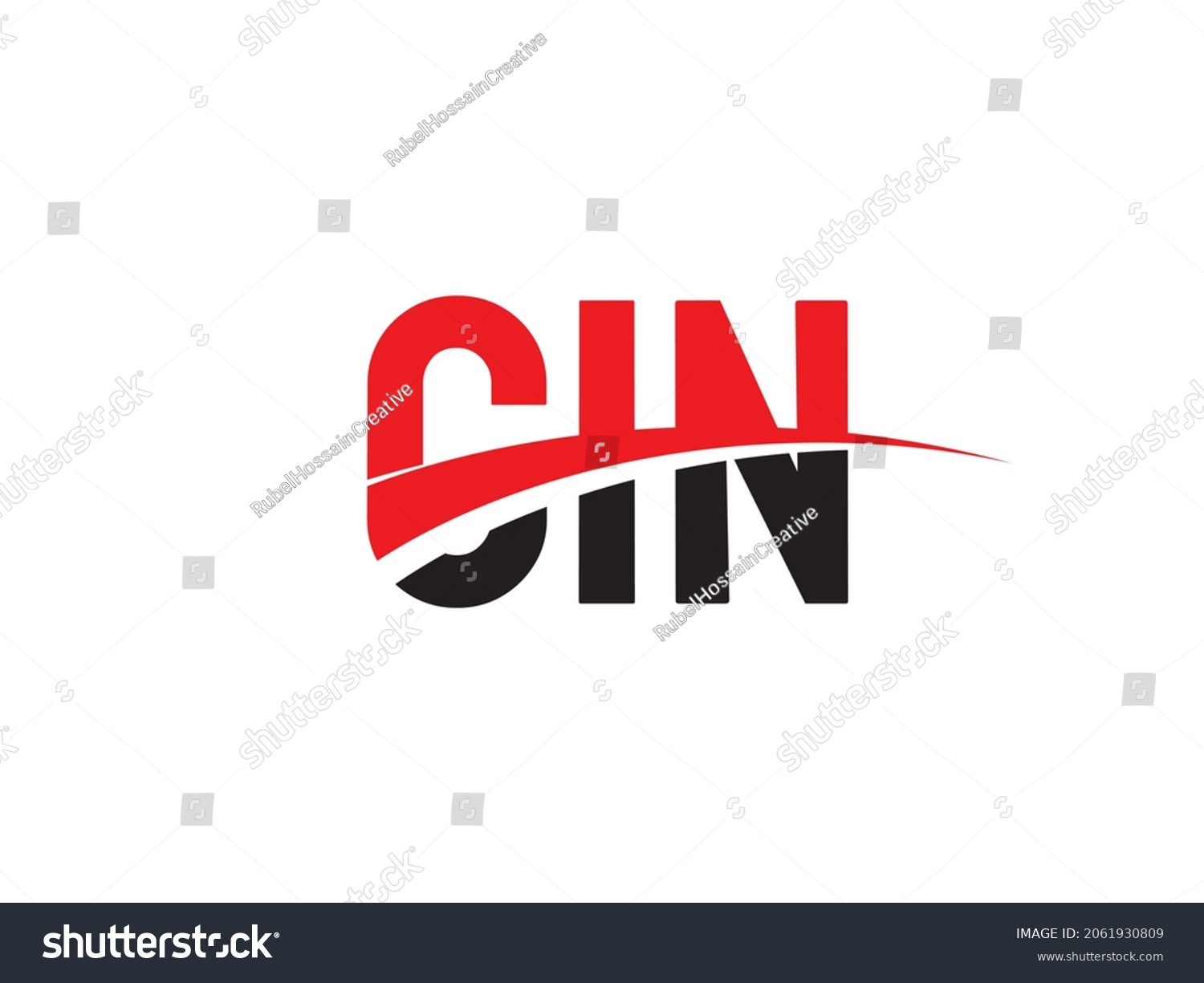Cin Letter Initial Logo Design Vector Stock Vector (Royalty Free ...