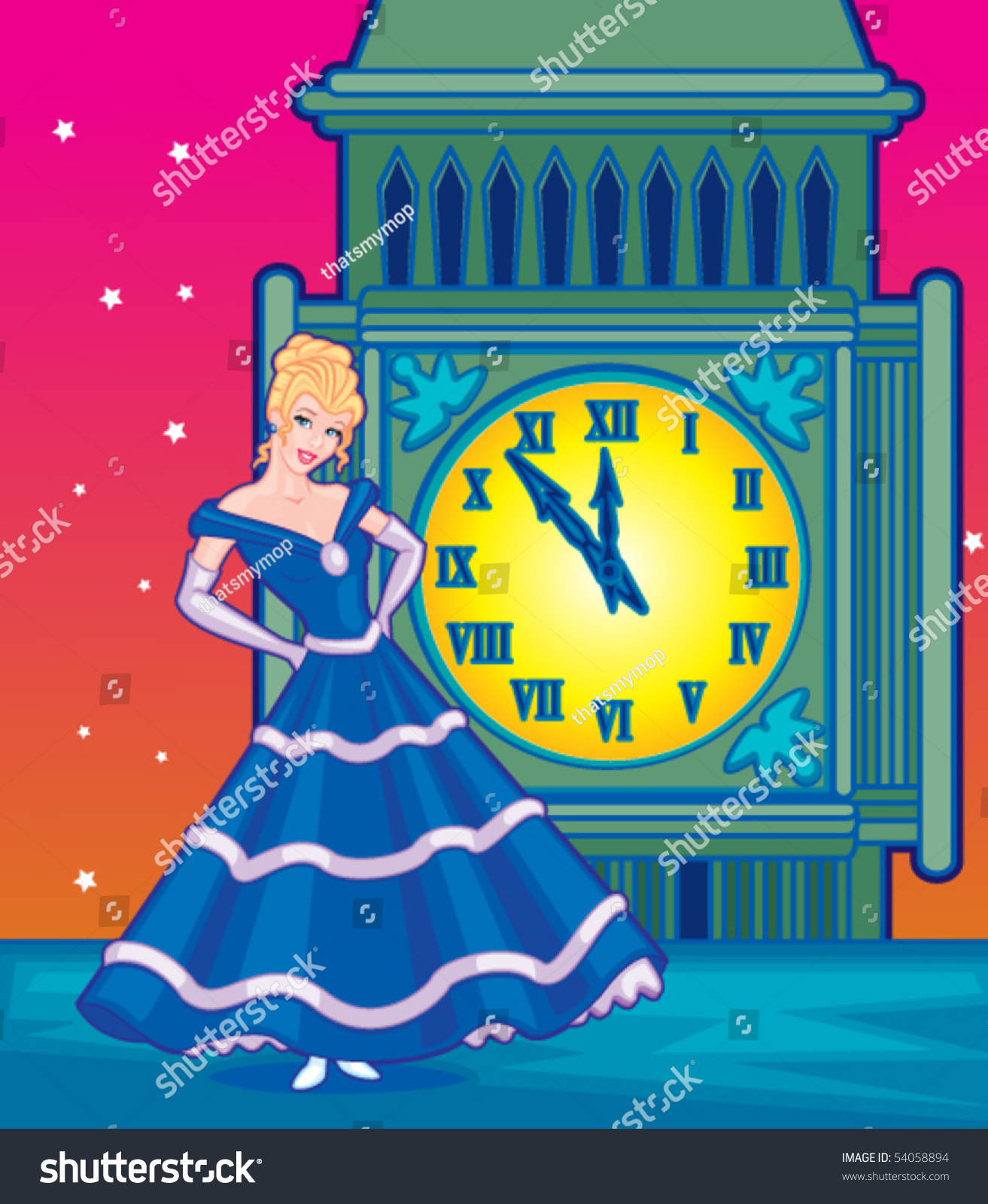 Cinderella Princess Stock Vector Royalty Free 54058894
