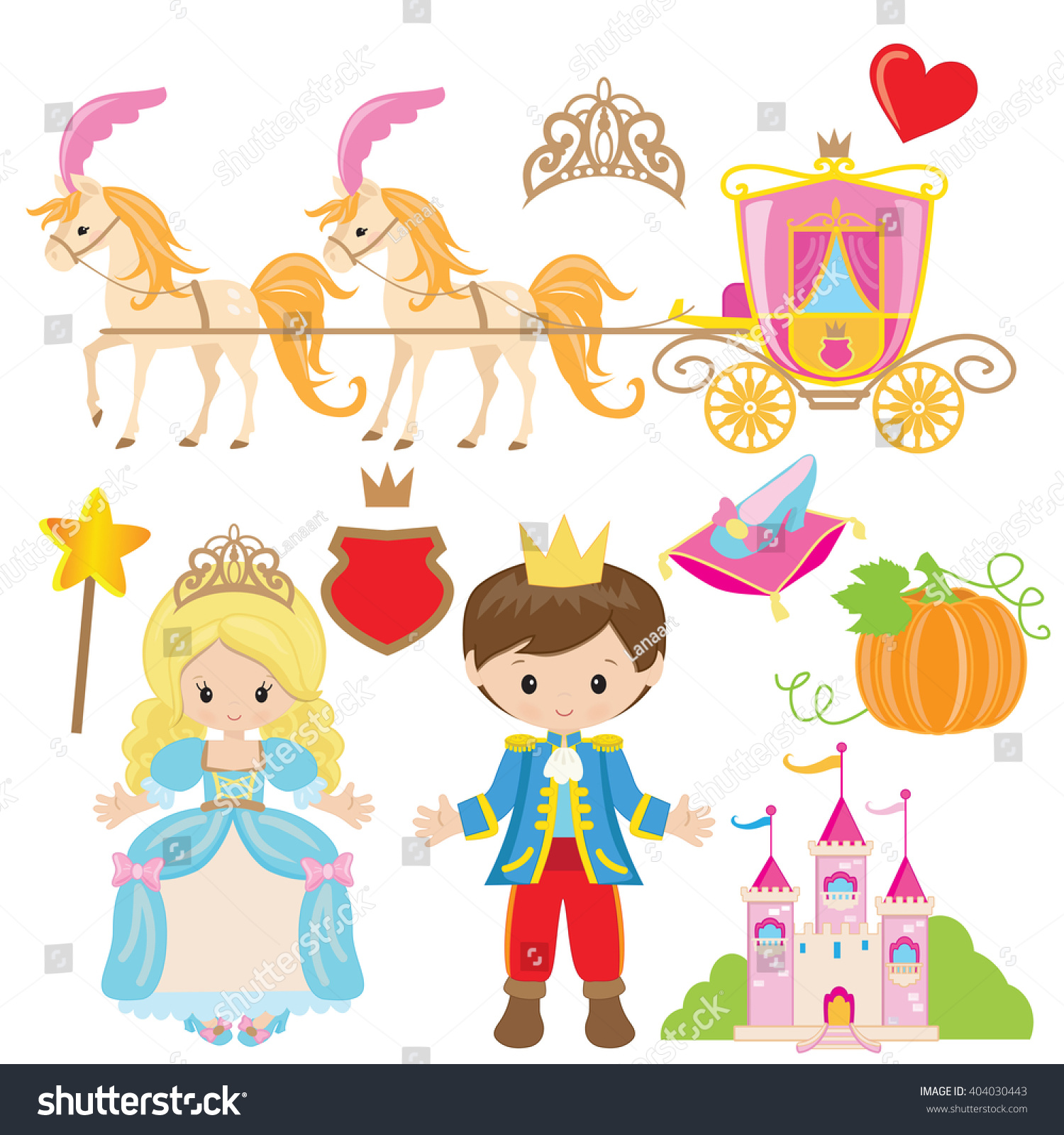 Cinderella Vector Illustration Stock Vector Royalty Free 404030443