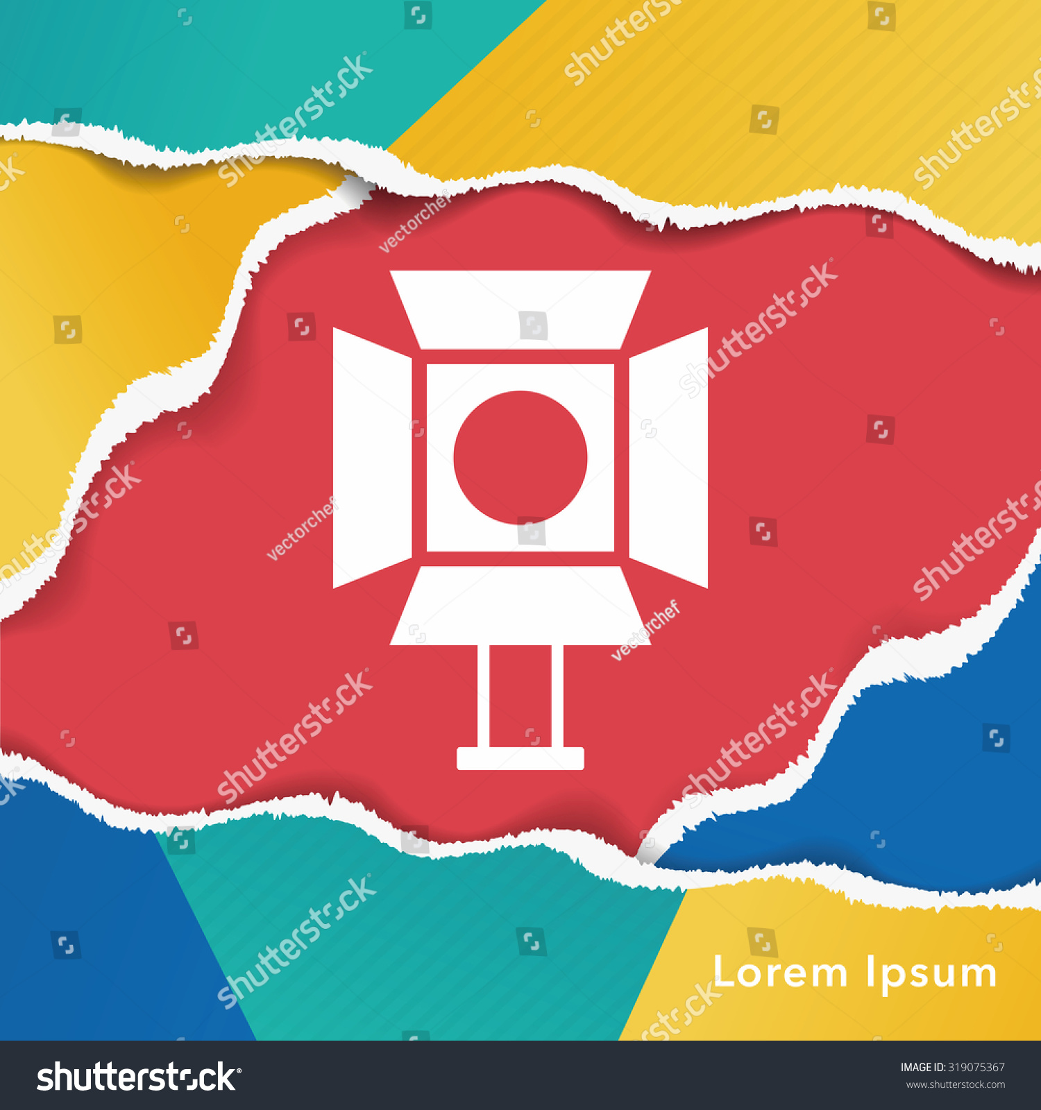 Cinema Light Stand Icon Stock Vector (Royalty Free) 319075367 ...