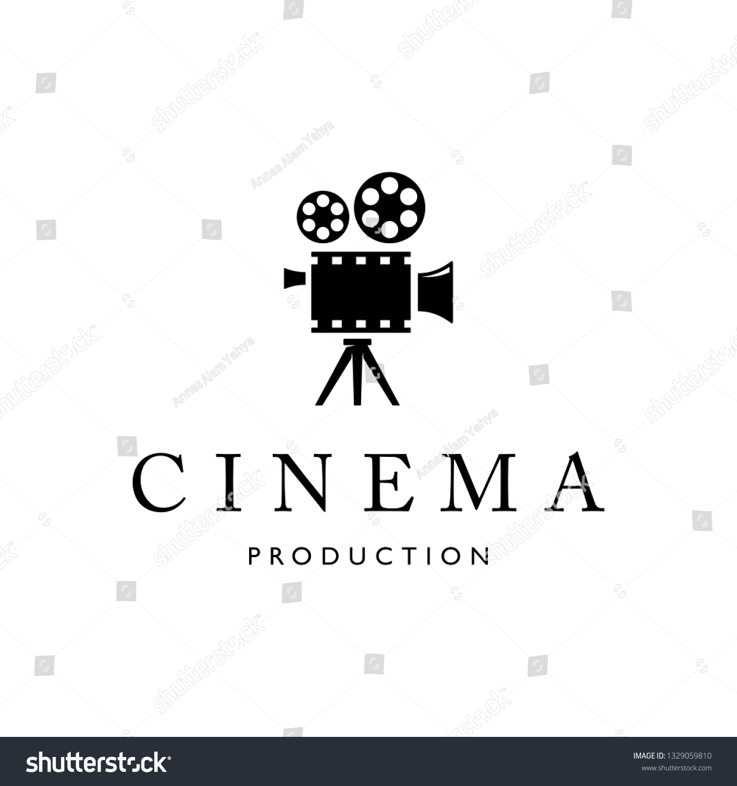 Cinema Logo Design Template Stock Vector (Royalty Free) 1329059810 ...