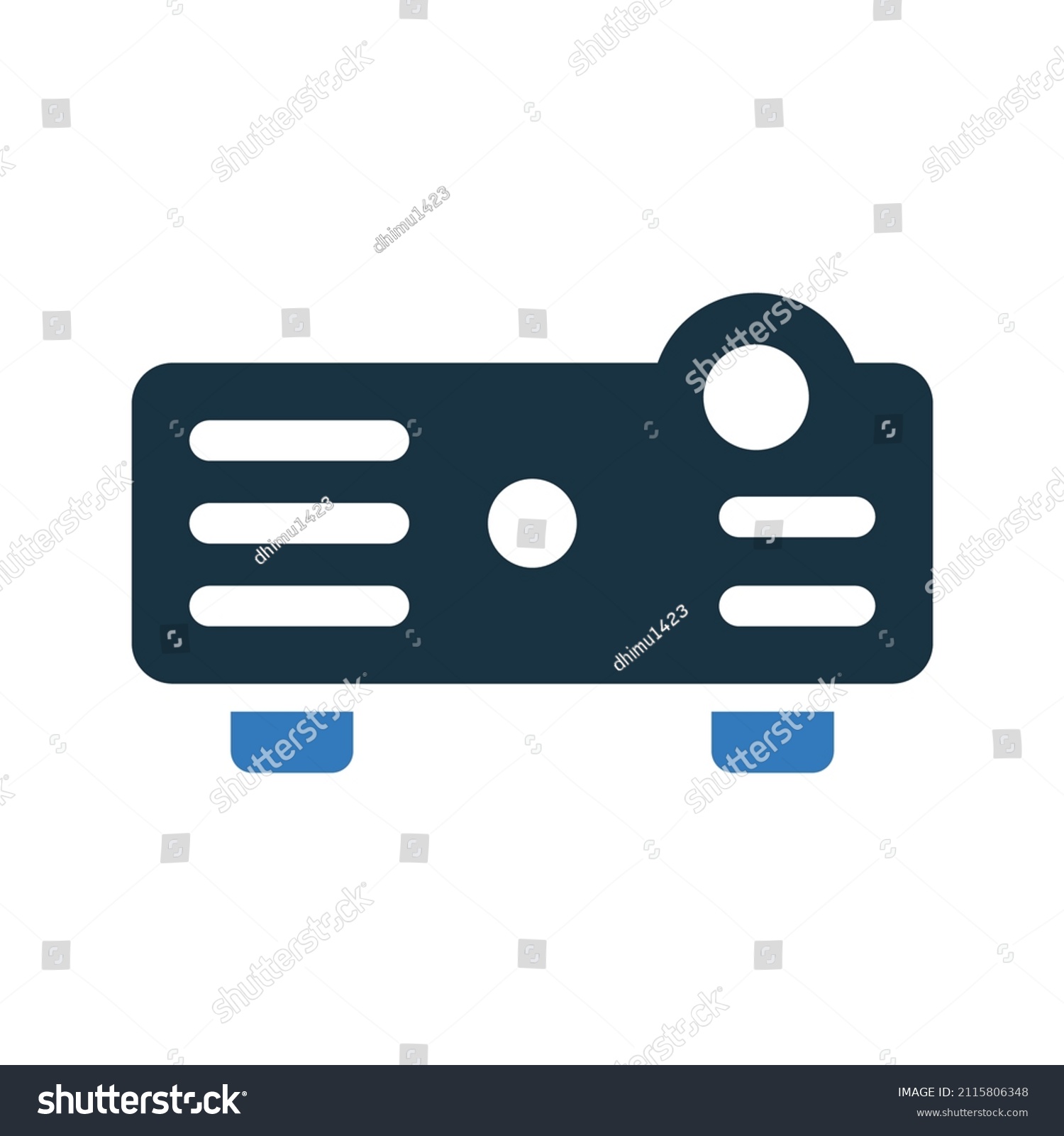 Cinema Projector Icon Simple Editable Vector Stock Vector (Royalty Free ...