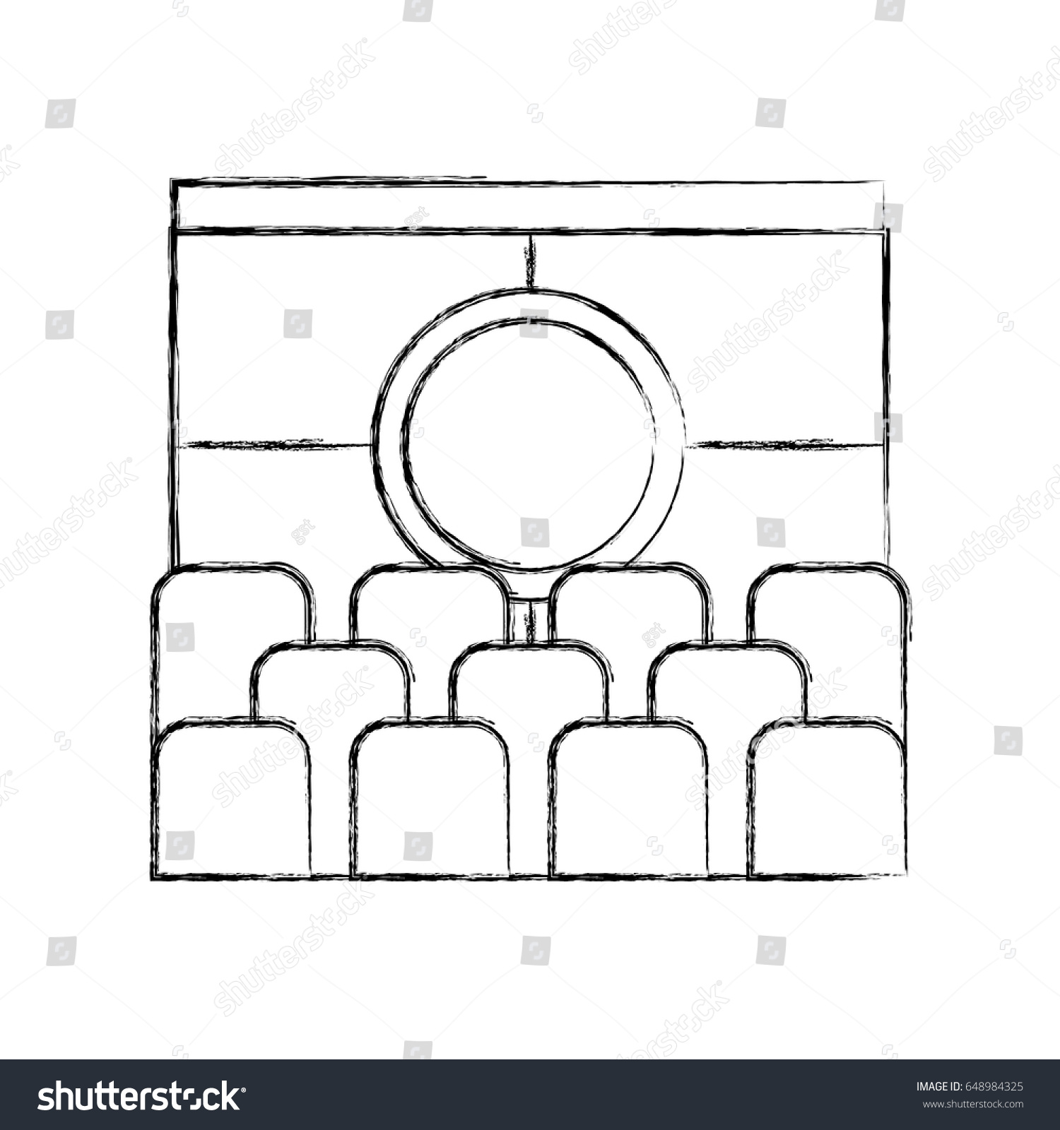 Cinema Scene Isolated Icon Stock Vector (Royalty Free) 648984325 ...