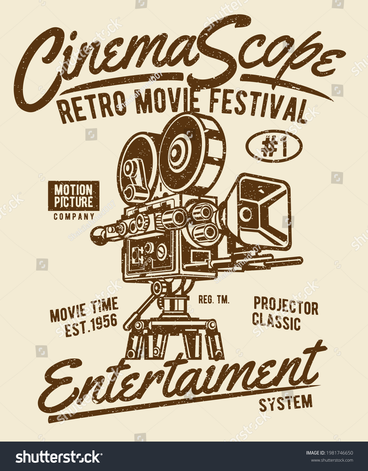 Cinema Scope Retro Movie Festival Design Stock Vector (Royalty Free ... Cinema Scope Retro Movie Festival Design Stock Vector (Royalty Free ...