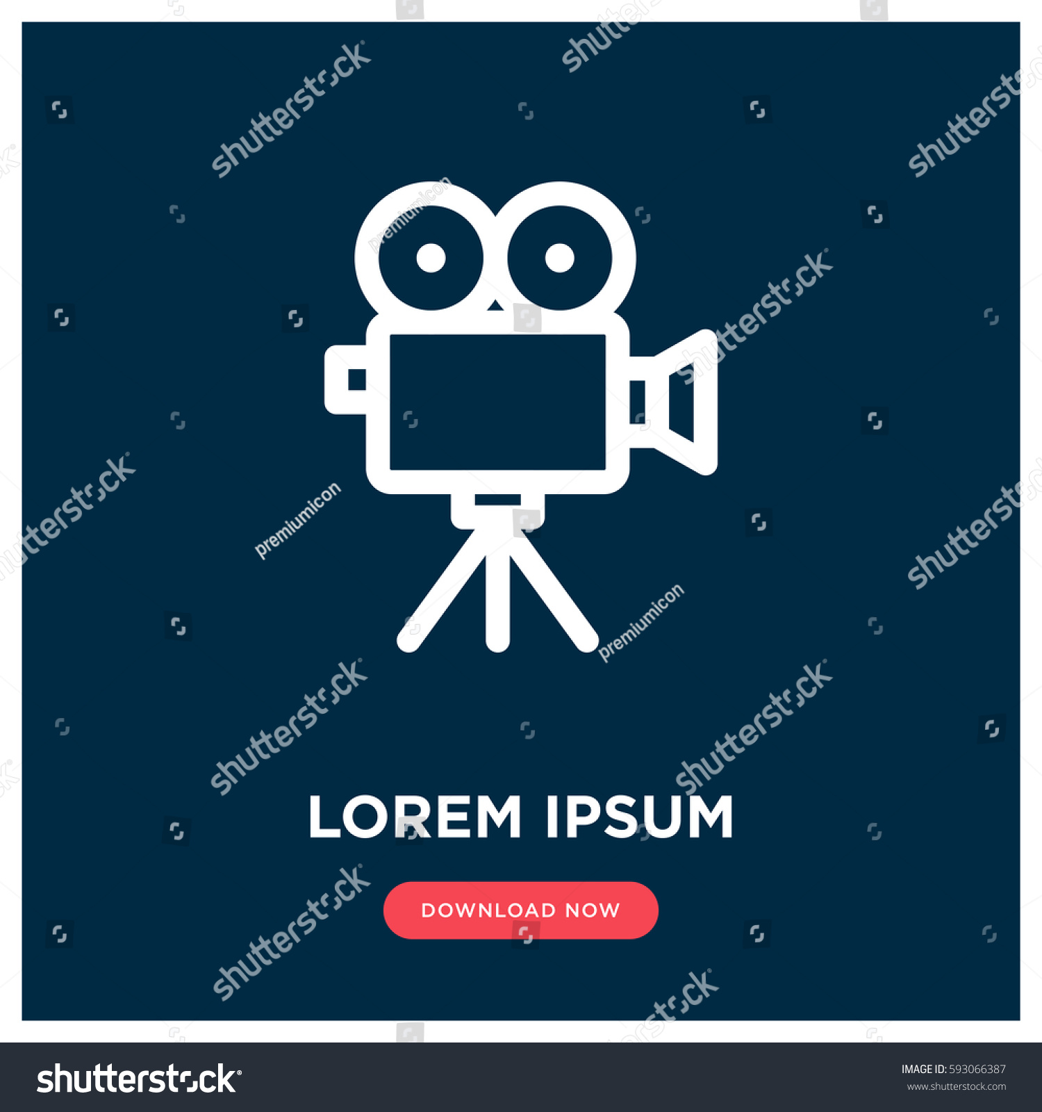 Cinema Vector Icon Stock Vector (Royalty Free) 593066387 | Shutterstock