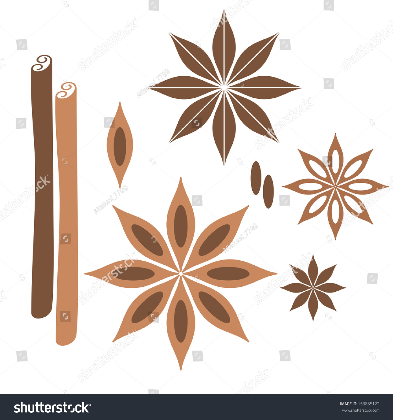 Cinnamon Vector Illustration Stock Vector (Royalty Free) 153885122 ...