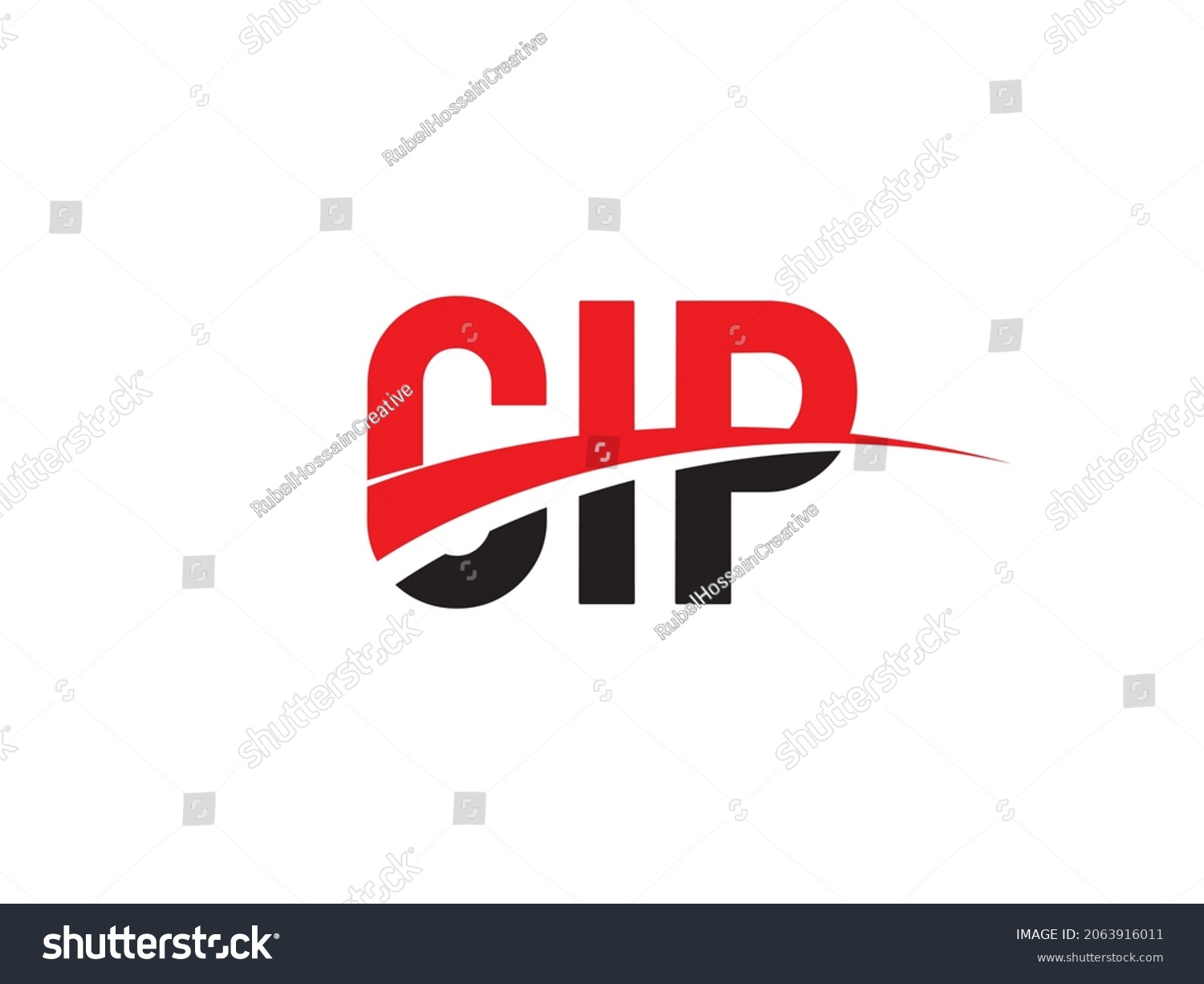 Cip Letter Initial Logo Design Vector Stock Vector (Royalty Free ...