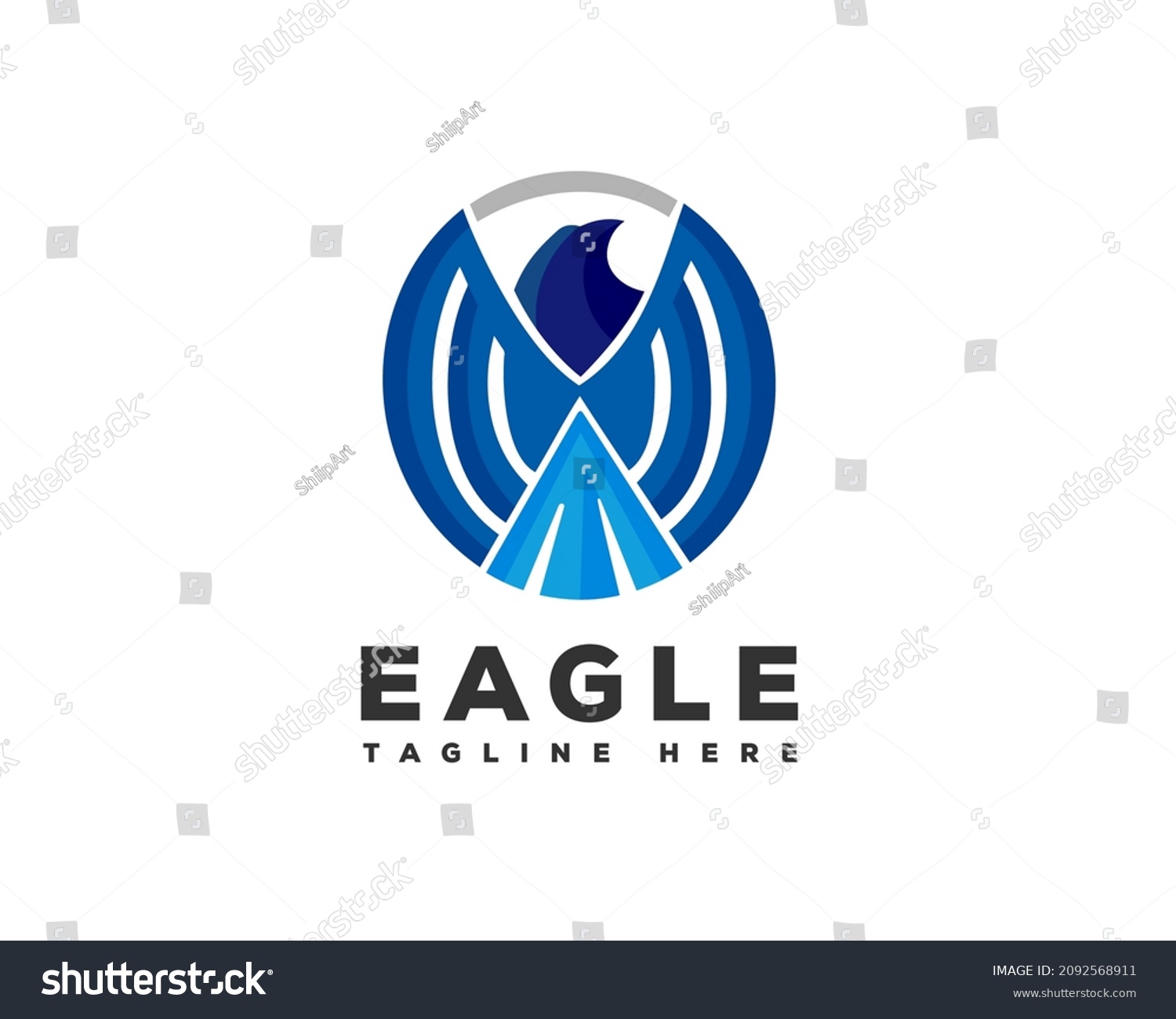 Circle Abstract Eagle Falcon Hawk Logo Stock Vector (Royalty Free ...