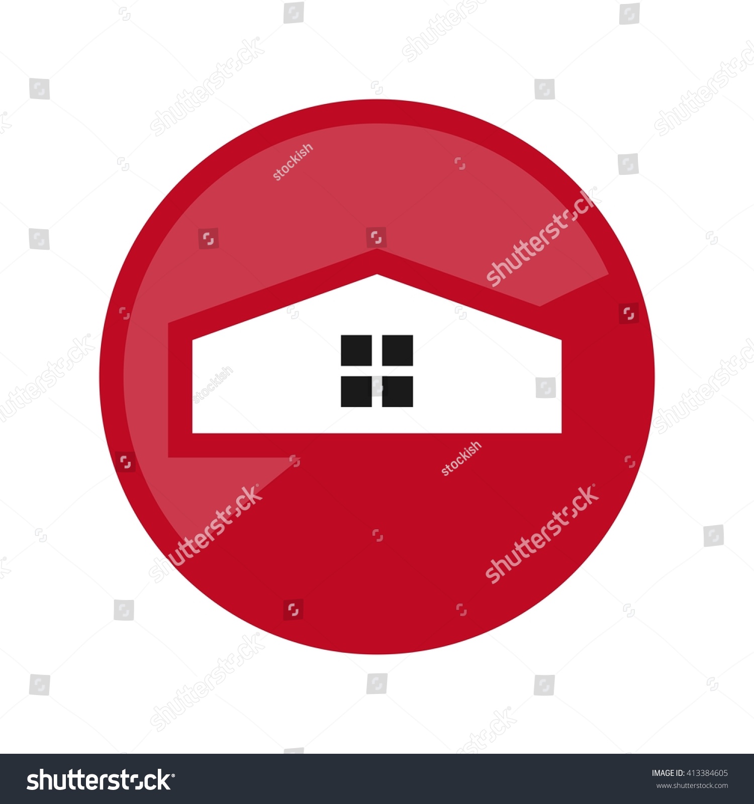 Circle Home Logo Vector Stock Vector (Royalty Free) 413384605 ...