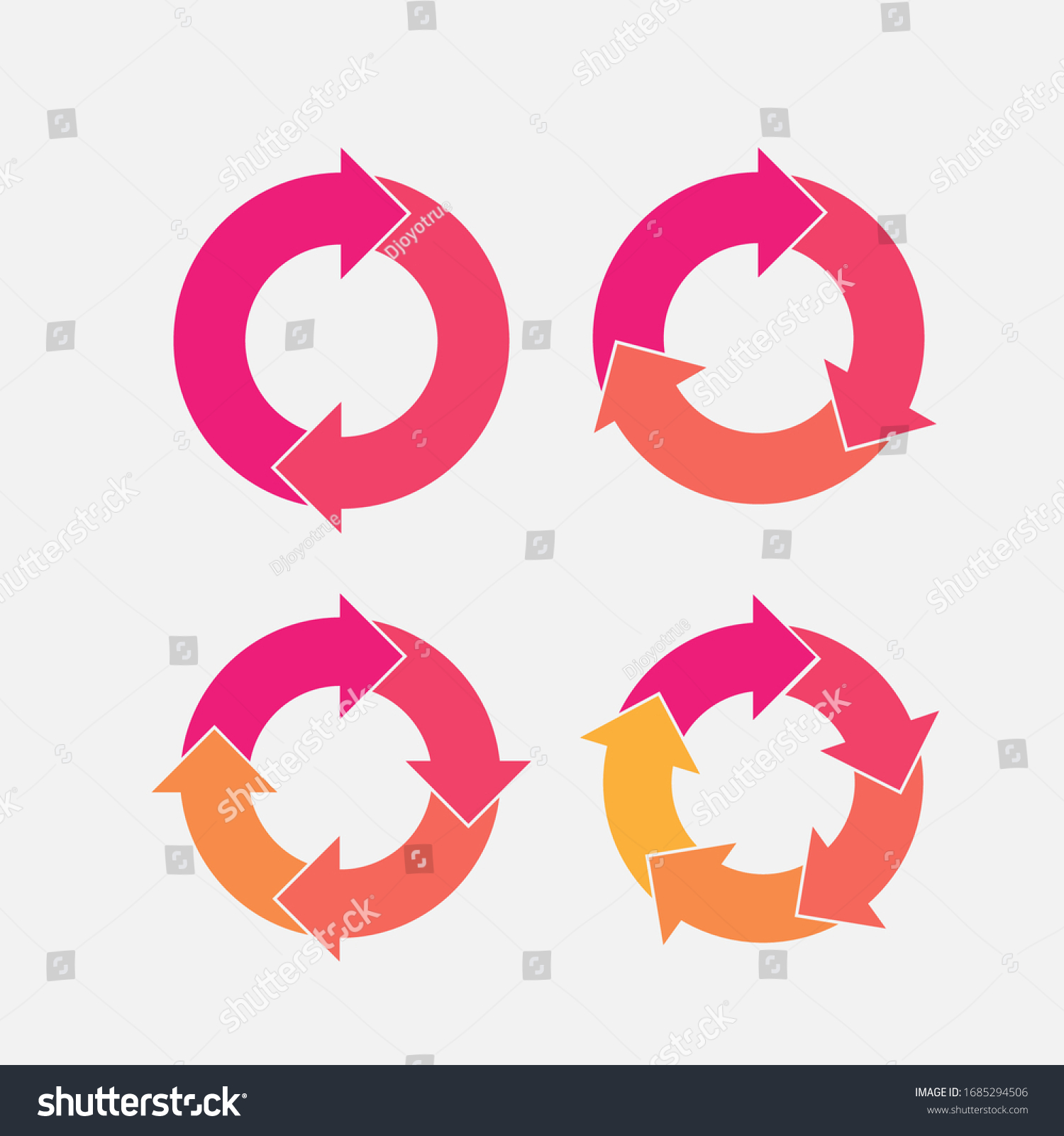 Circle Arrows Infographic Design Vector Template Stock Vector (Royalty ...