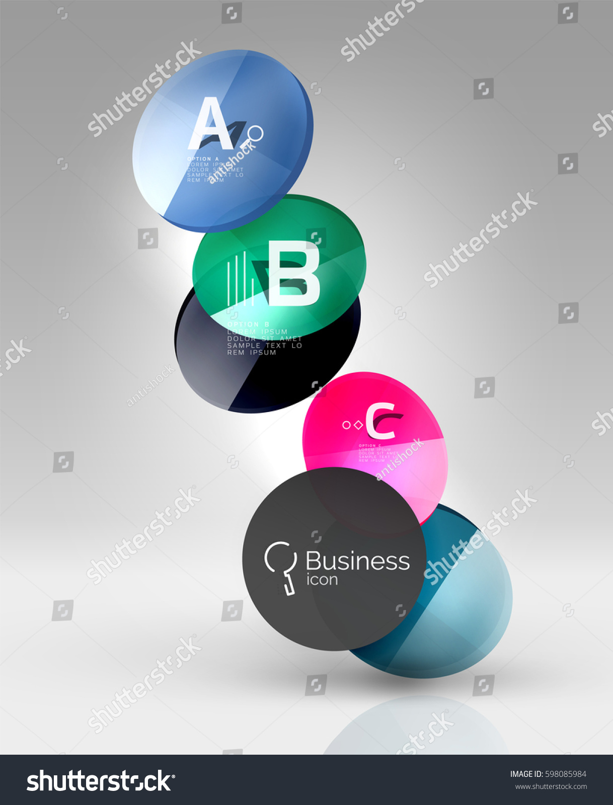 Circle Banner Design On Gray Stock Vector (Royalty Free) 598085984