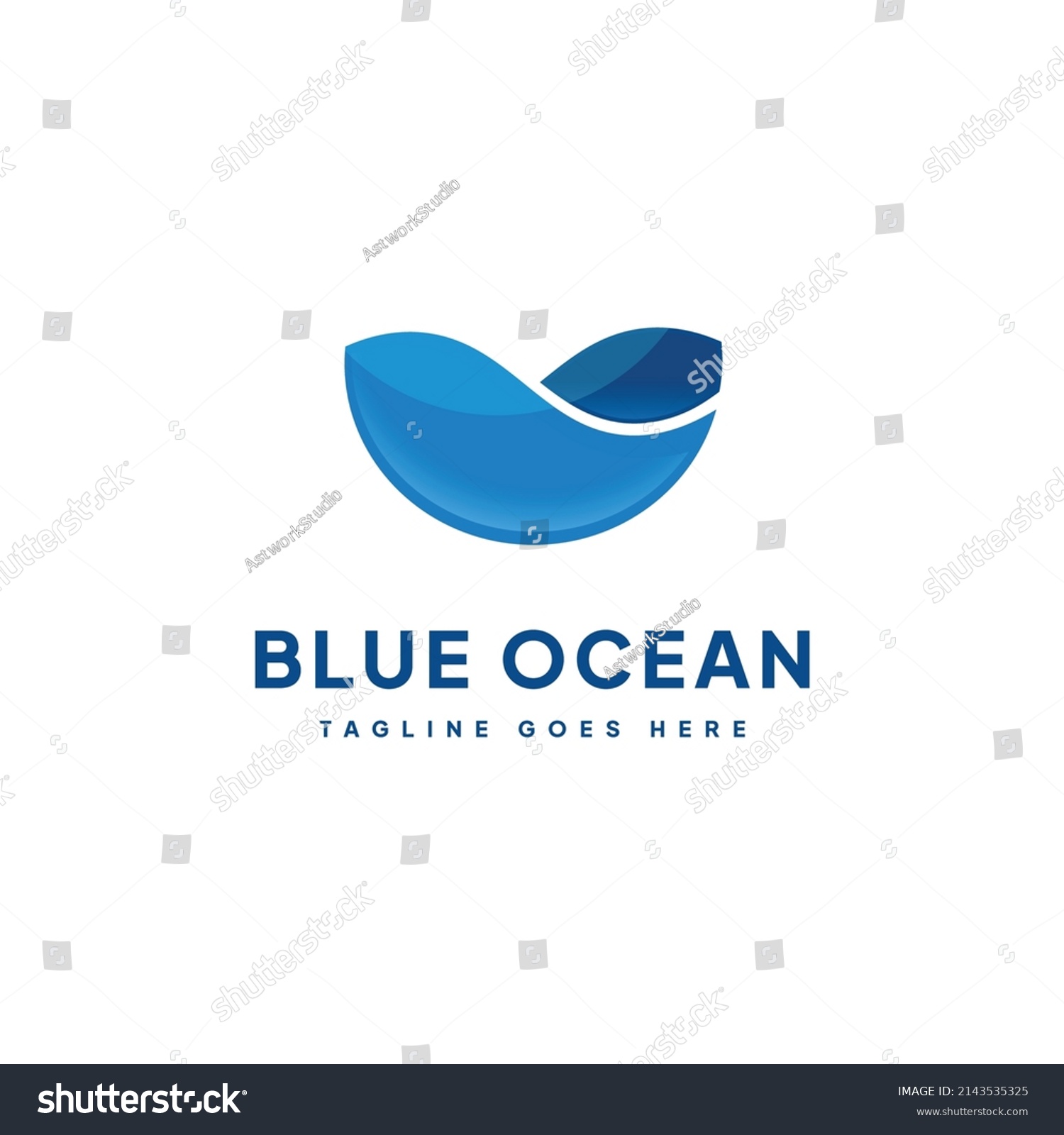 Circle Blue Ocean Wave Logo Vector Stock Vector (Royalty Free ...