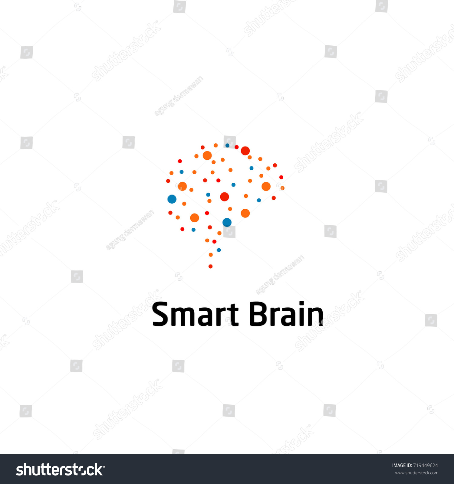 Circle Brain Logo Design Template Stock Vector (Royalty Free) 719449624 ...