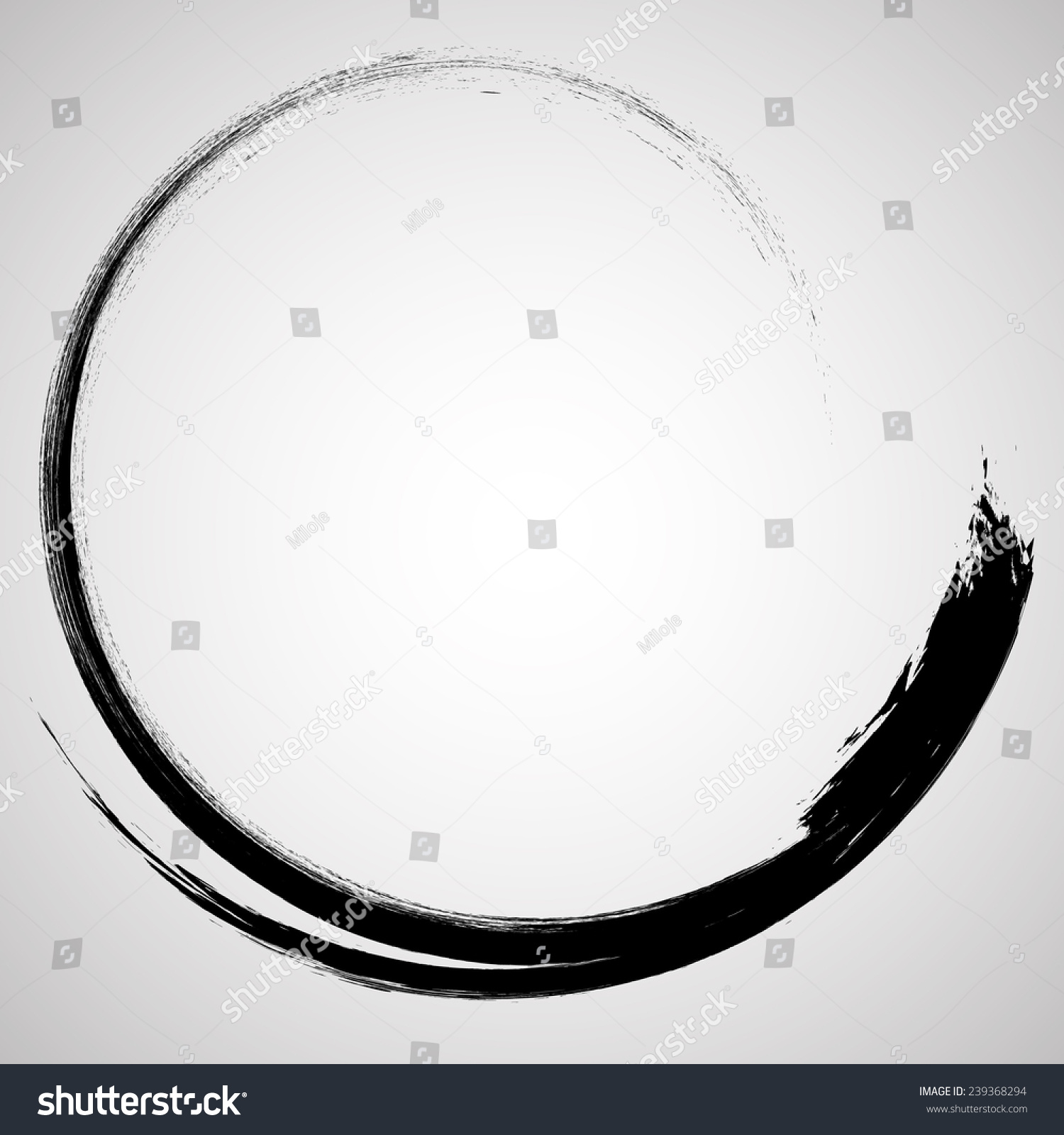 Circle Brush Stroke Logo Design Template Stock Vector (Royalty Free ...