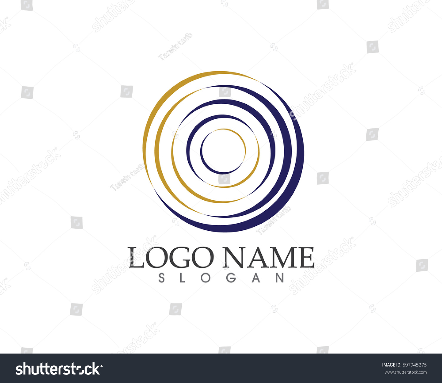 Circle Business Logo Concept Stock Vector (Royalty Free) 597945275
