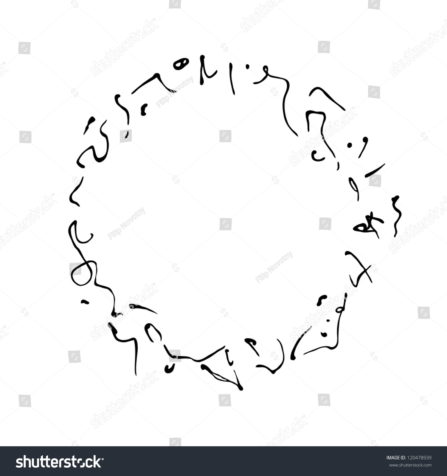 Circle Calligraphy Stock Vector (Royalty Free) 120478939 | Shutterstock