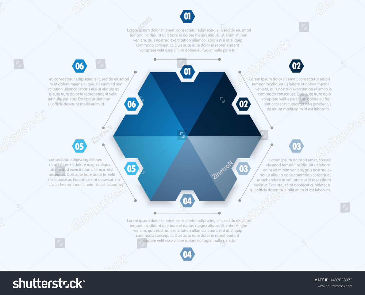 Circle Chart Design Modern Template Creating Stock Vector (Royalty Free ...