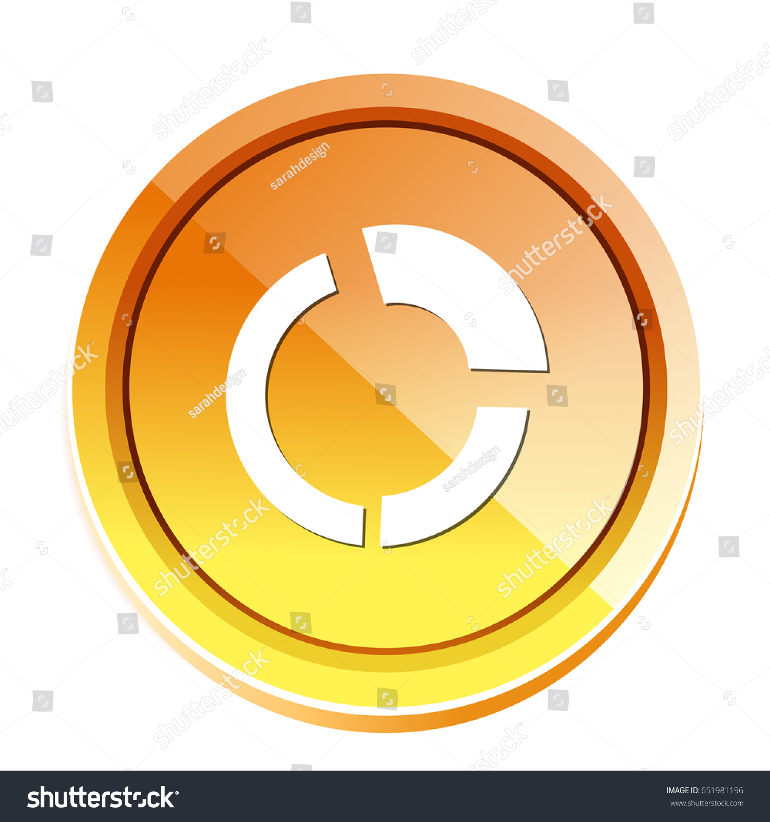 Circle Chart Icon Stock Vector (Royalty Free) 651981196 | Shutterstock