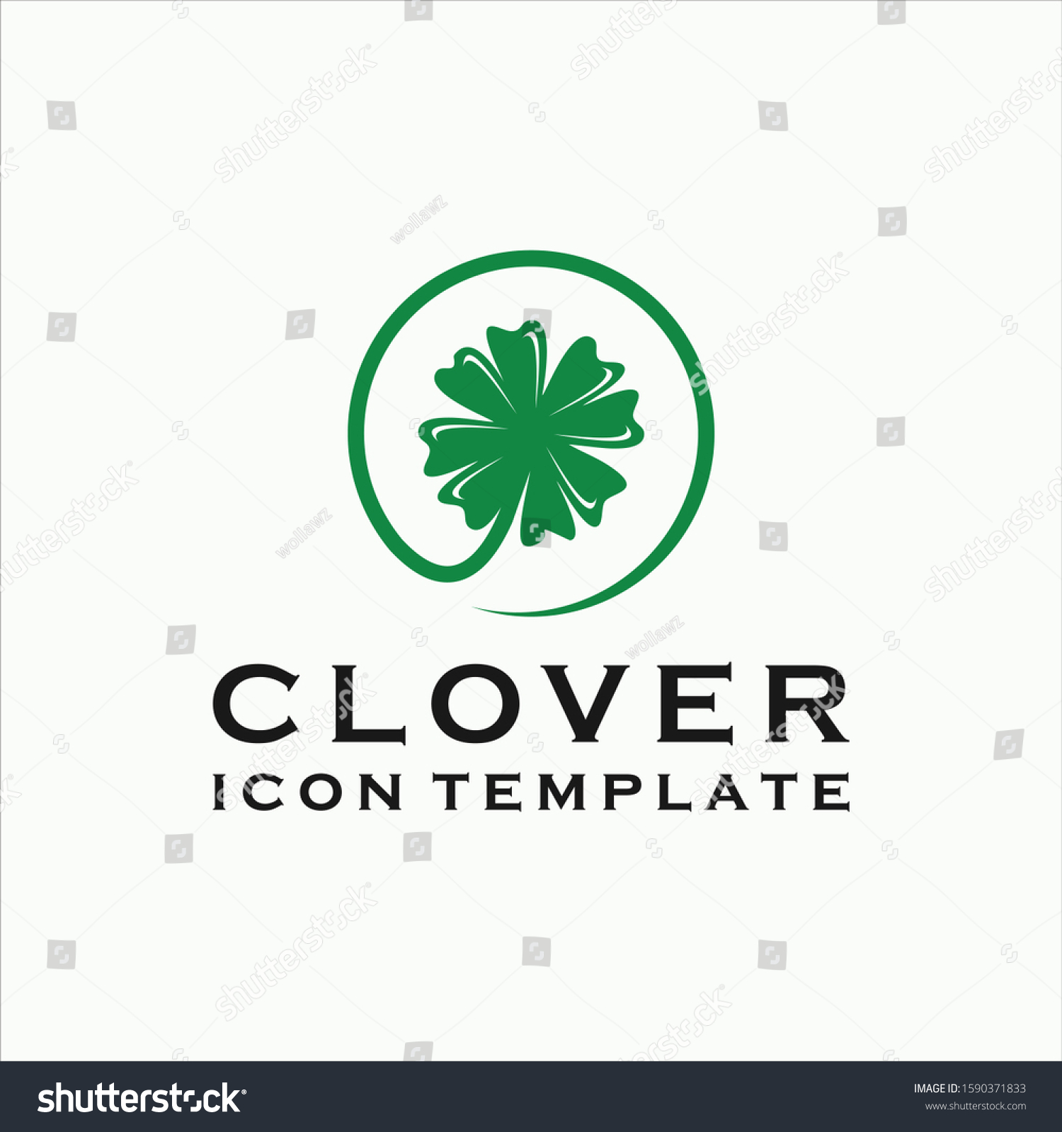 Circle Clover Logo Icon Vector Design Stock Vector (Royalty Free ...