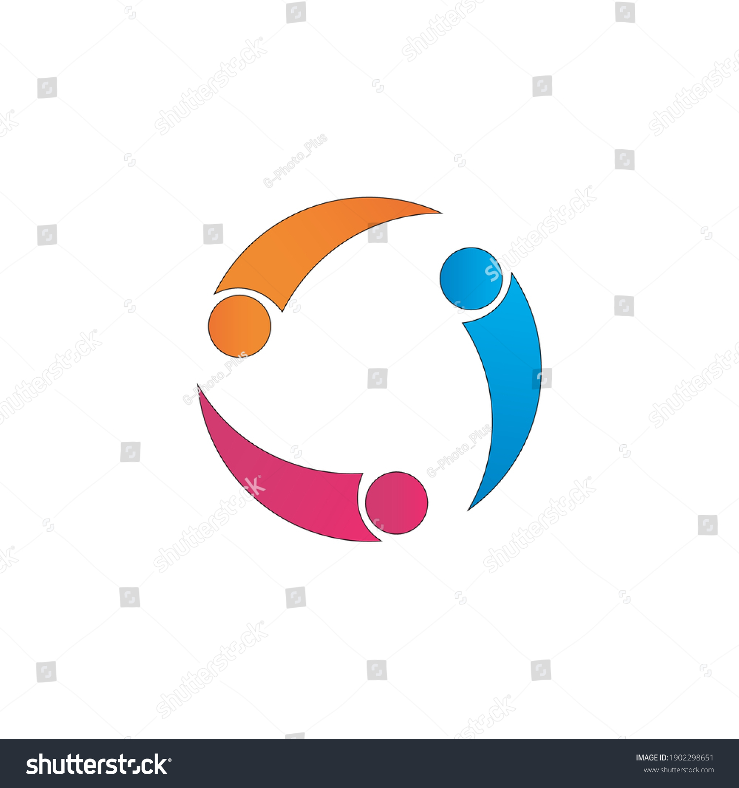 Circle Community Logo Design Vector Template Stock Vector (Royalty Free ...