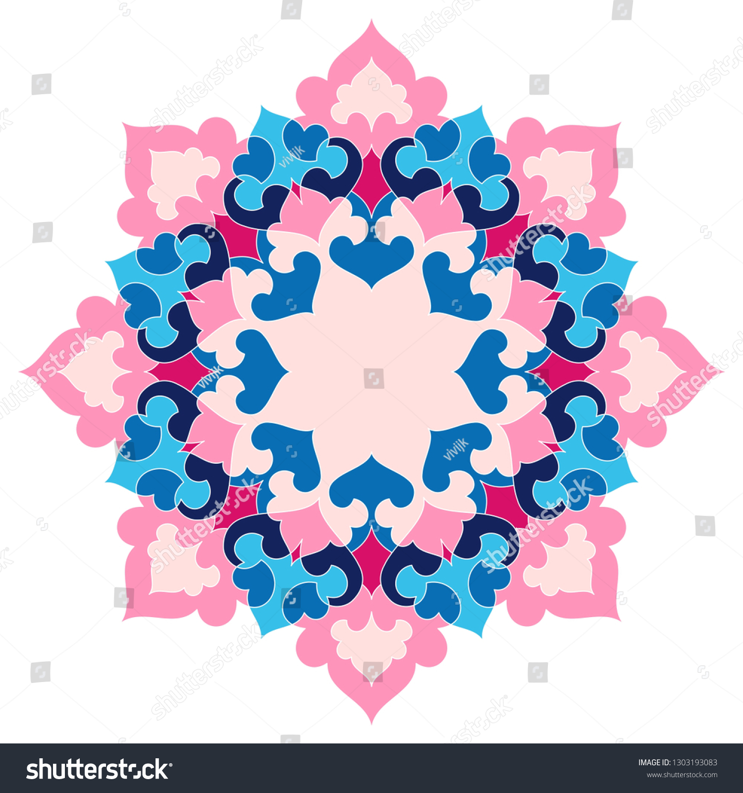 Circle Design Element Arabic Style Stock Vector (Royalty Free ...