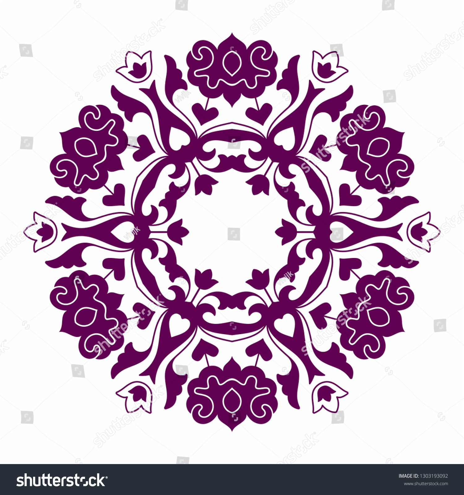 Circle Design Element Arabic Style Stock Vector (Royalty Free ...