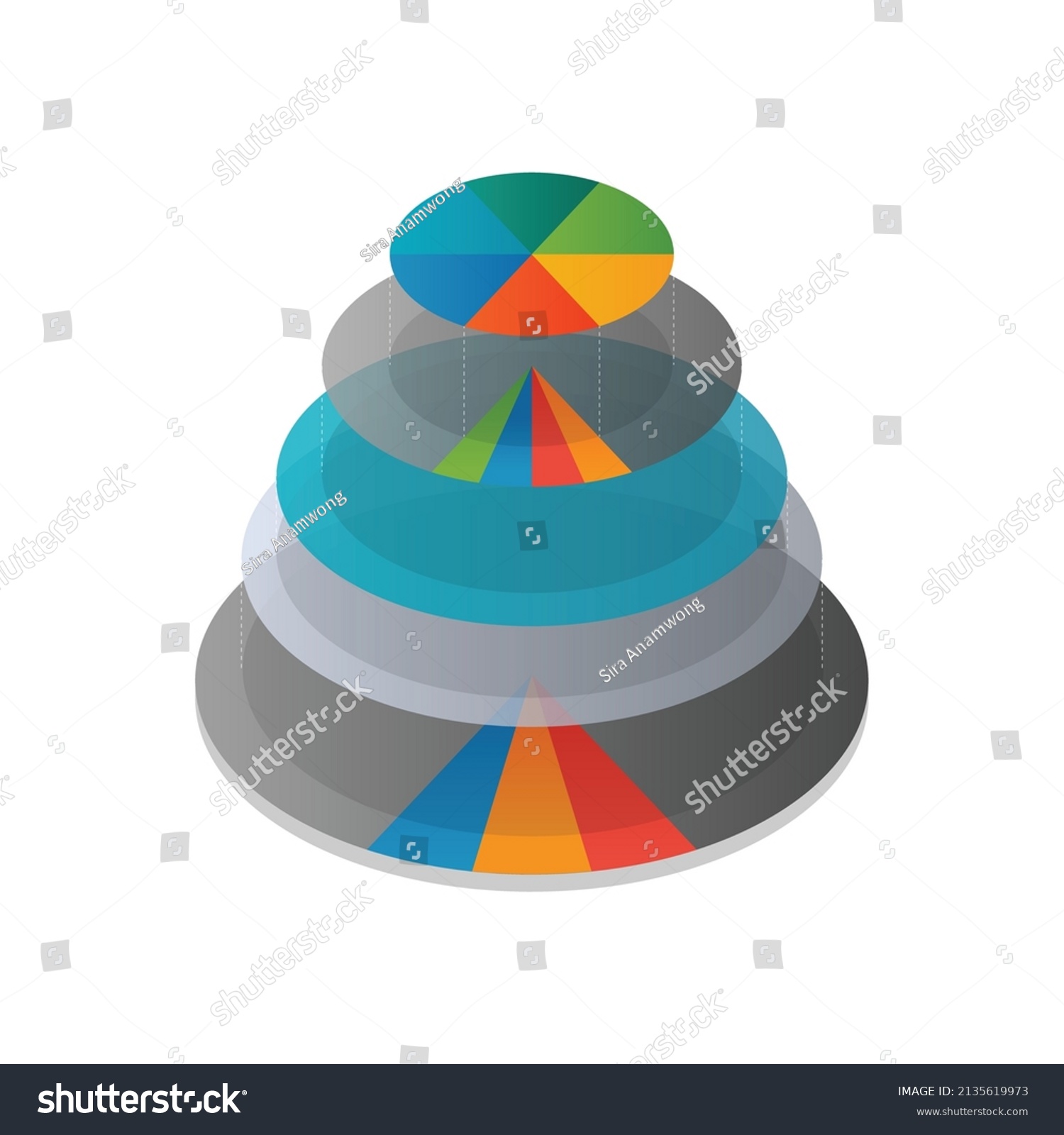 Circle Diagram Chart Template Vector Illustration Stock Vector (Royalty ...