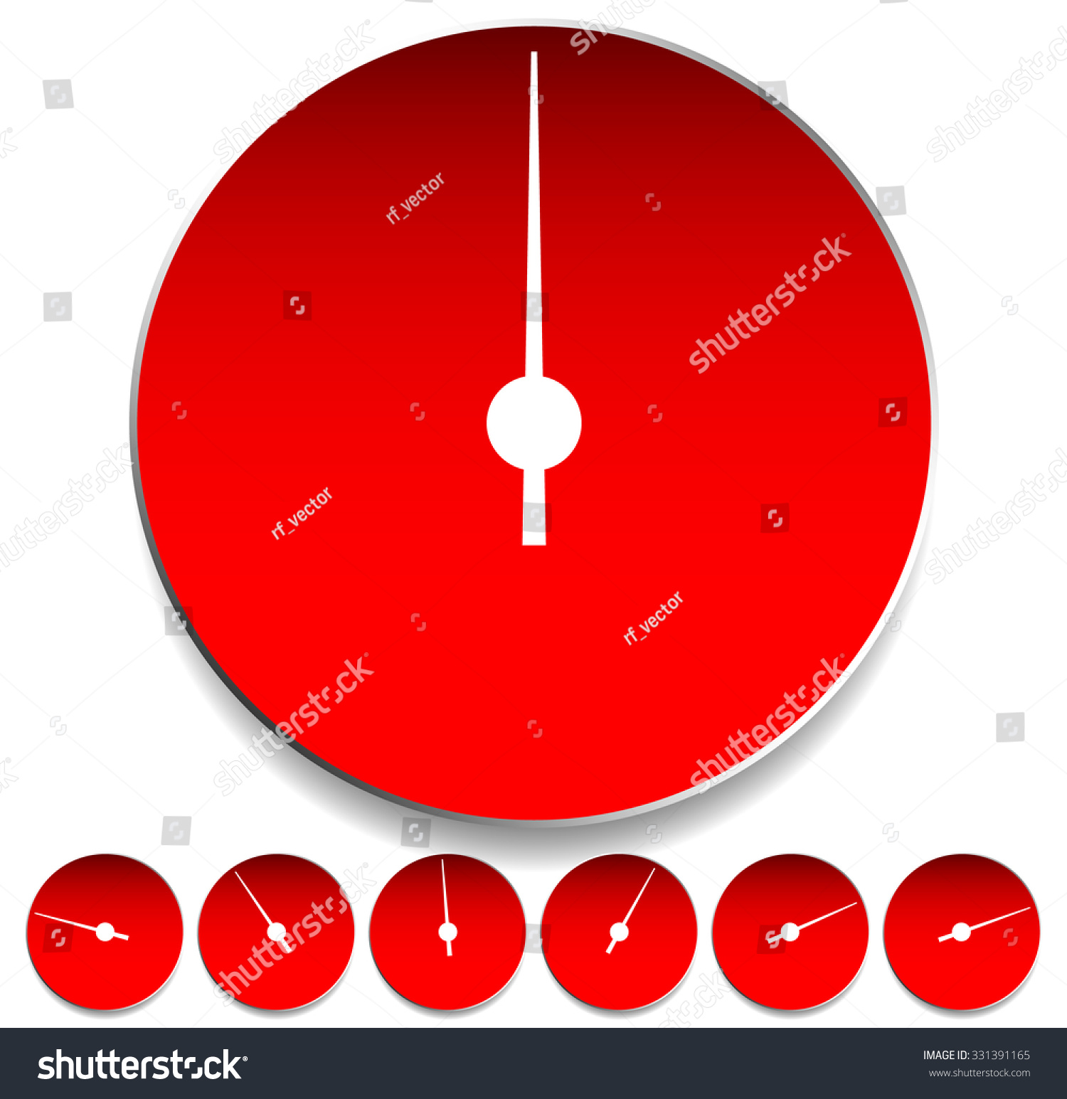Circle Dial Gauge Template Stock Vector (Royalty Free) 331391165 ...