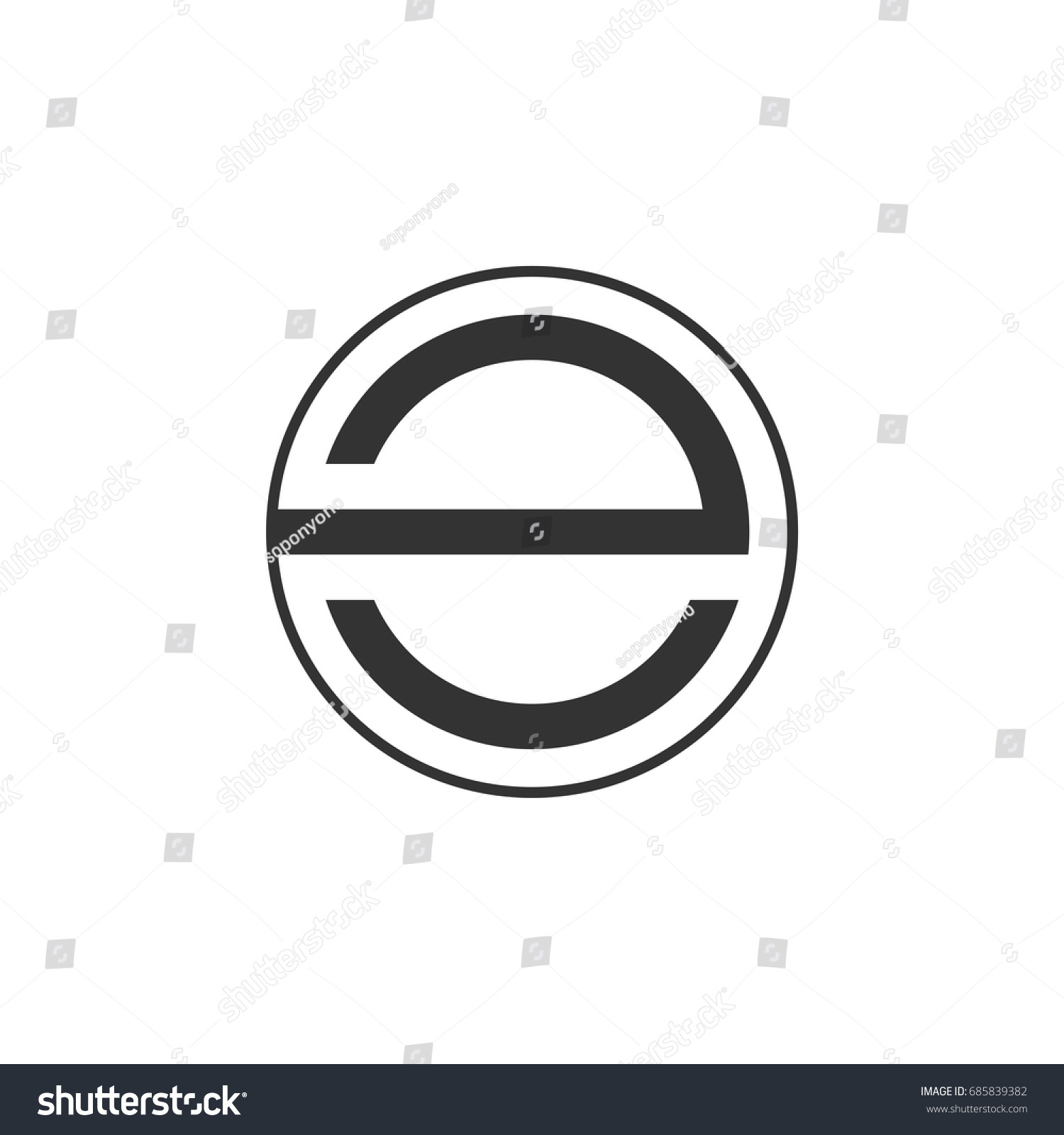 Circle E Letter Logo Template Illustration Stock Vector (Royalty Free ...