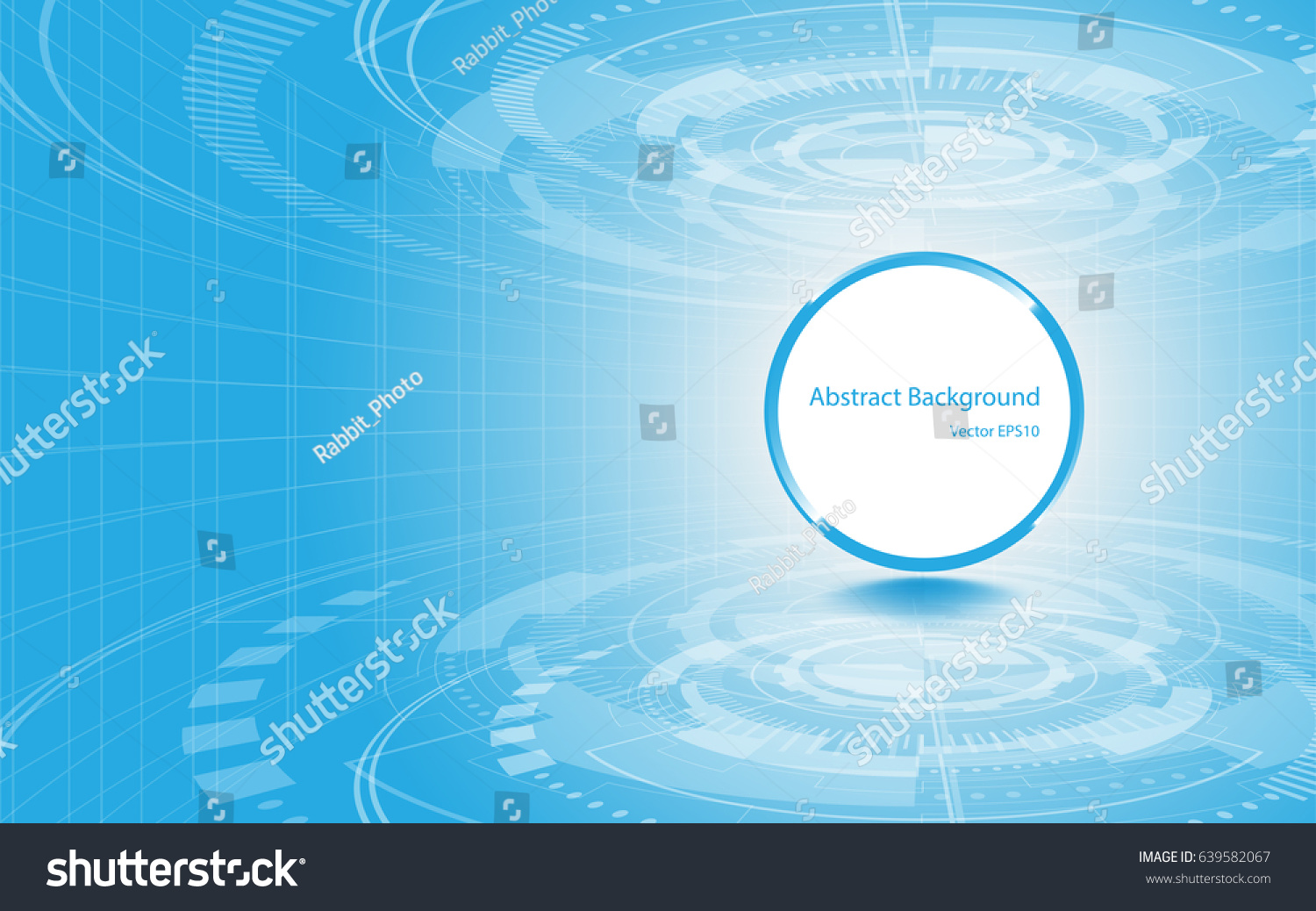 Circle Empty Space On Blue White Stock Vector (Royalty Free) 639582067