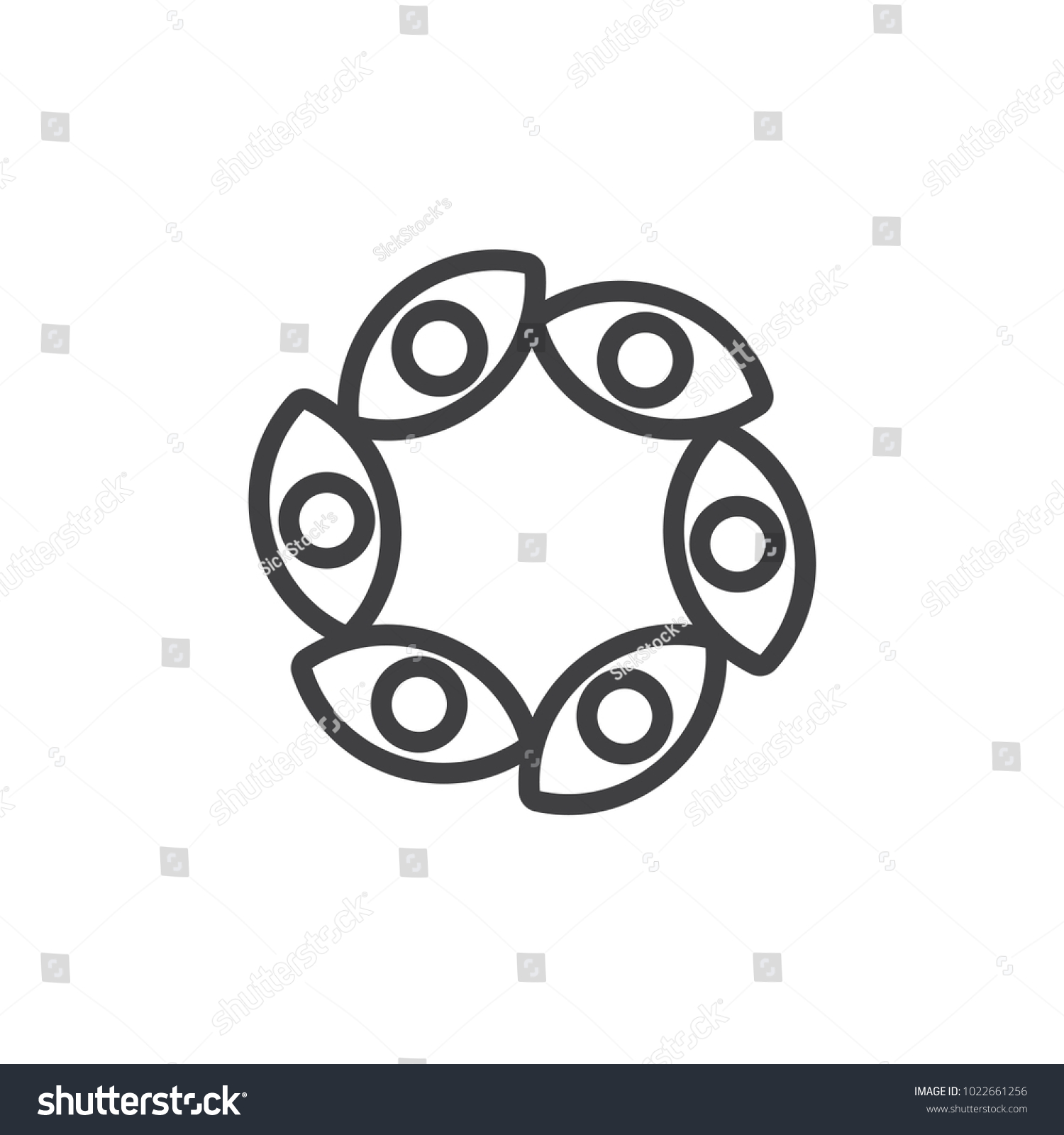 Circle Eyes Symbol Vector Stock Vector (Royalty Free) 1022661256 ...