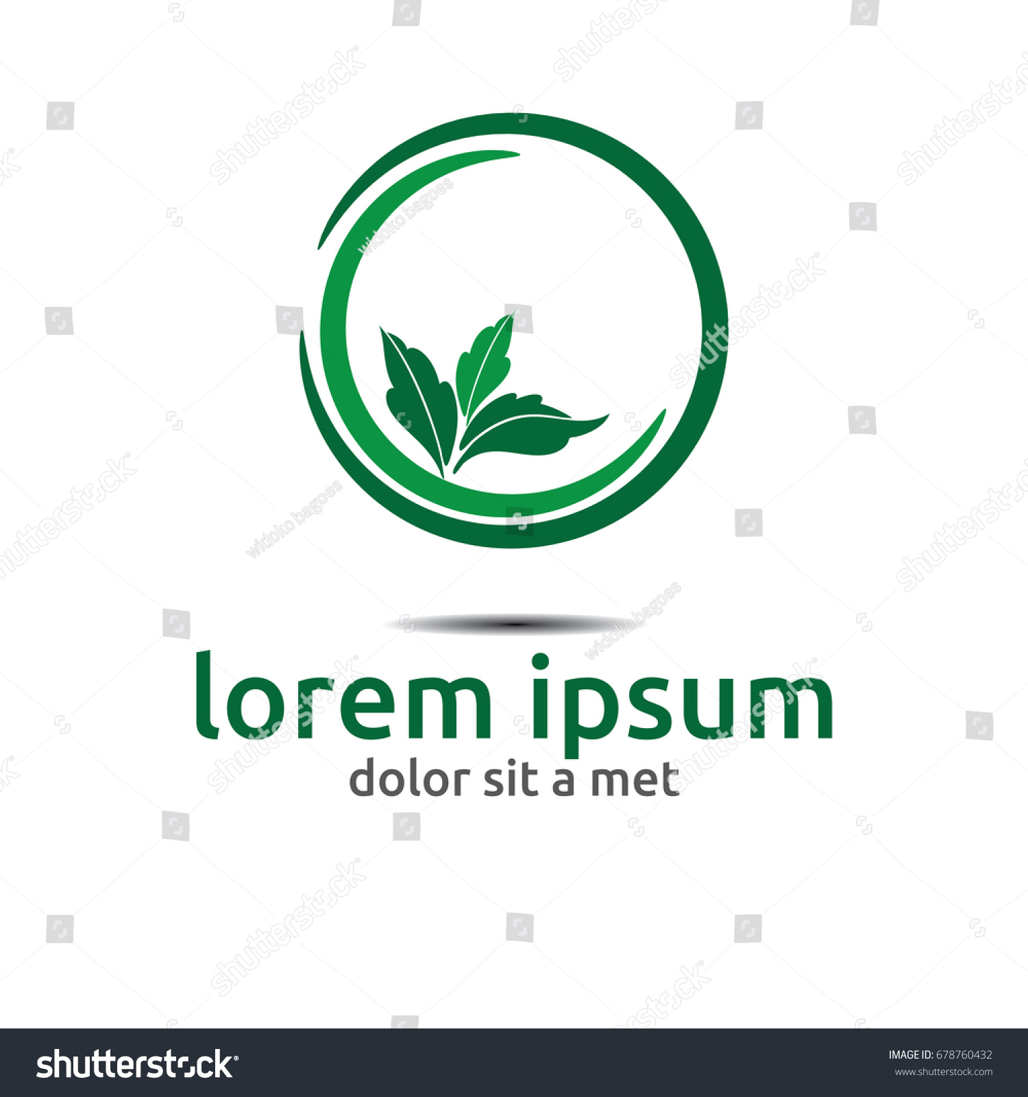 Circle Farm Logo Template Stock Vector (Royalty Free) 678760432
