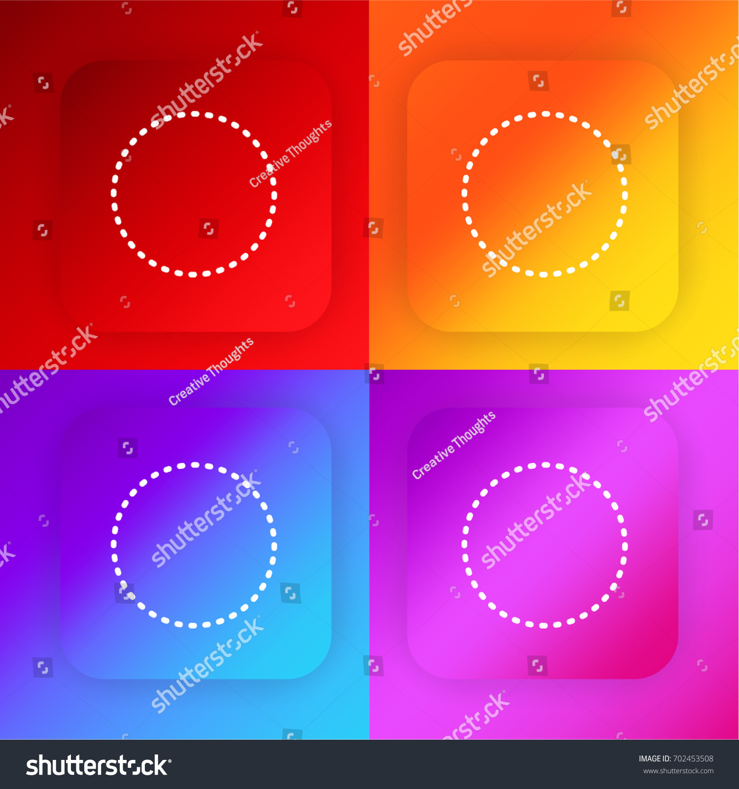 Circle Four Color Gradient App Icon Stock Vector (Royalty Free ...