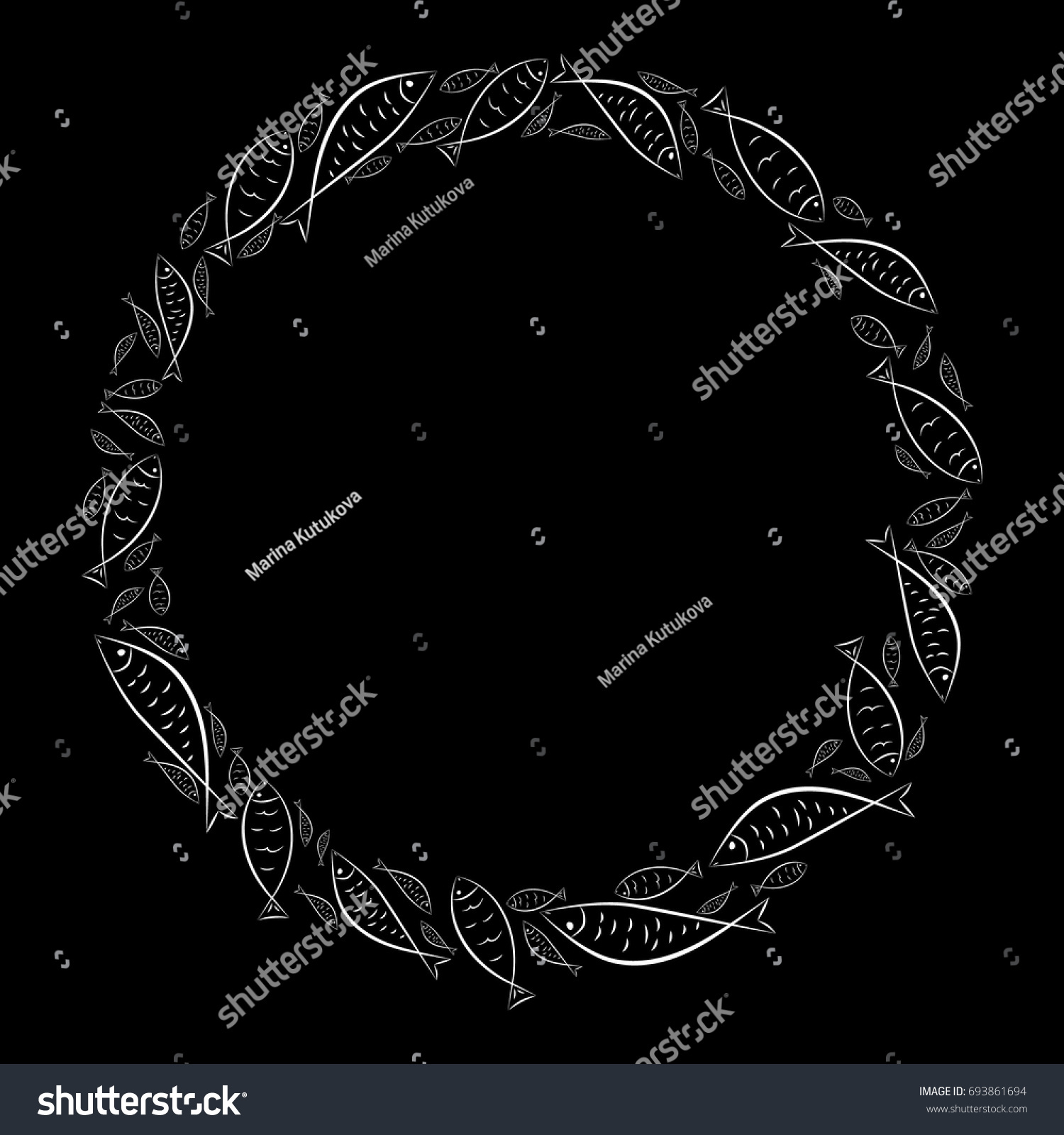 Circle Frame Ichthys Symbol Fish Ancient Stock Vector (Royalty Free ... Circle Frame Ichthys Symbol Fish Ancient Stock Vector (Royalty Free ...