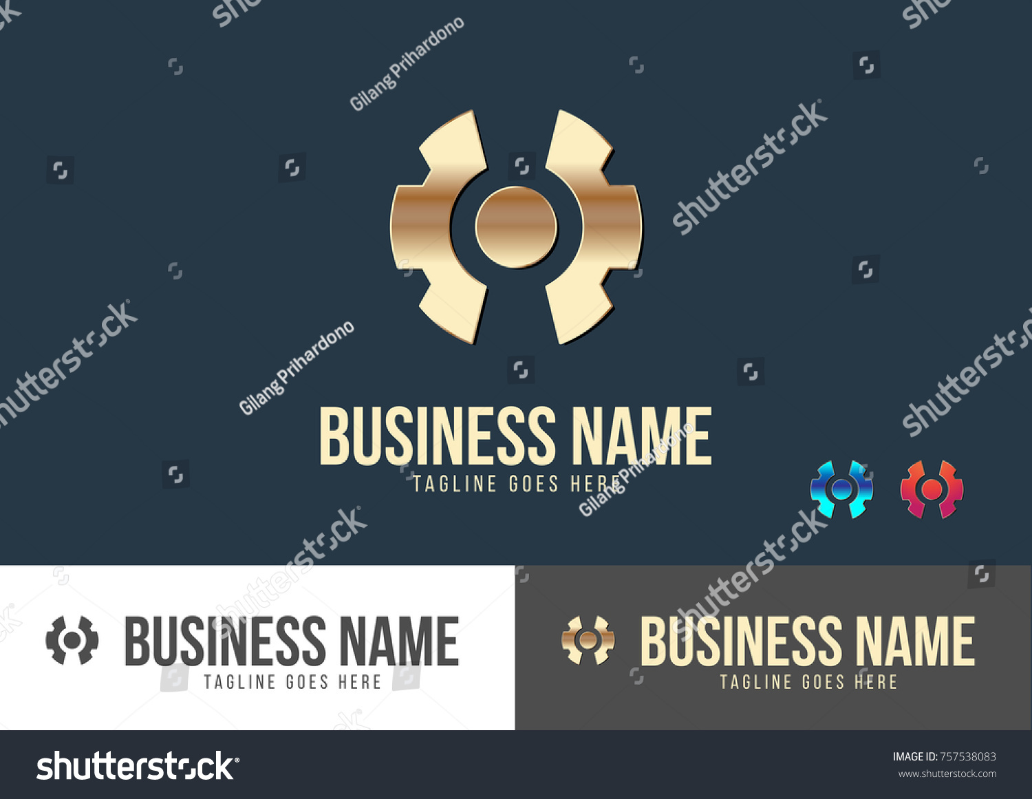 Circle Gear Logo Template Design Vector Stock Vector (Royalty Free ...