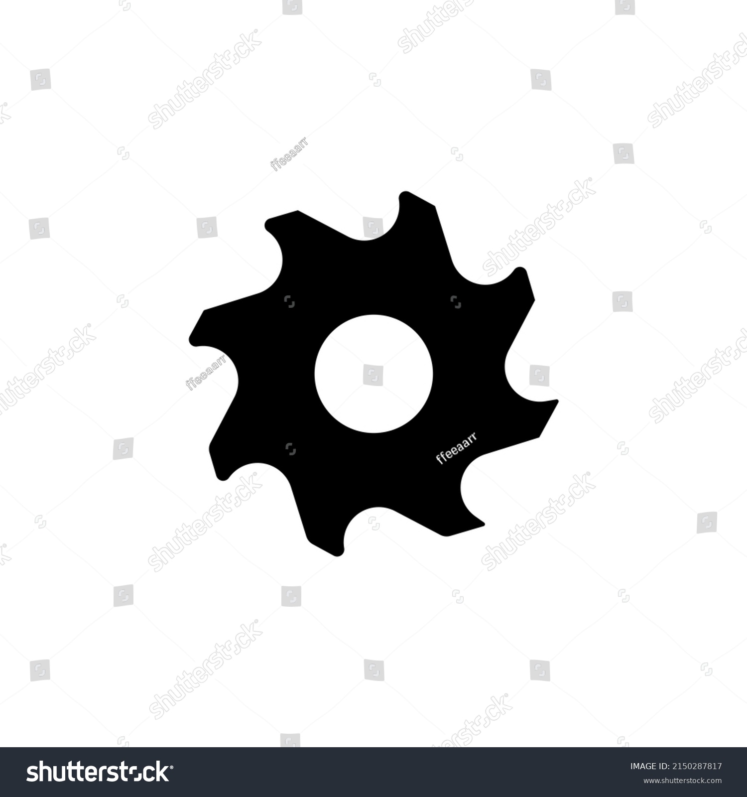 Circle Gear Negative Space Logo Stock Vector (Royalty Free) 2150287817 ...