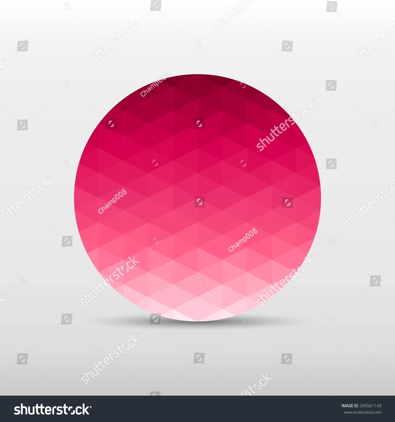 Circle Gradient Pink Color Triangle Polygon Stock Vector (Royalty Free ...