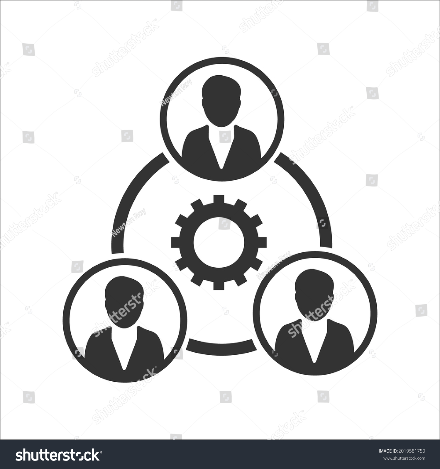 Circle Group Hierarchy Organization Structure Icon Stock Vector ...