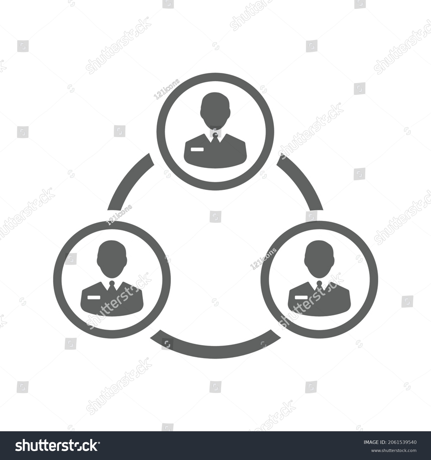 Circle Group Icon Gray Vector Graphics Stock Vector (Royalty Free ...