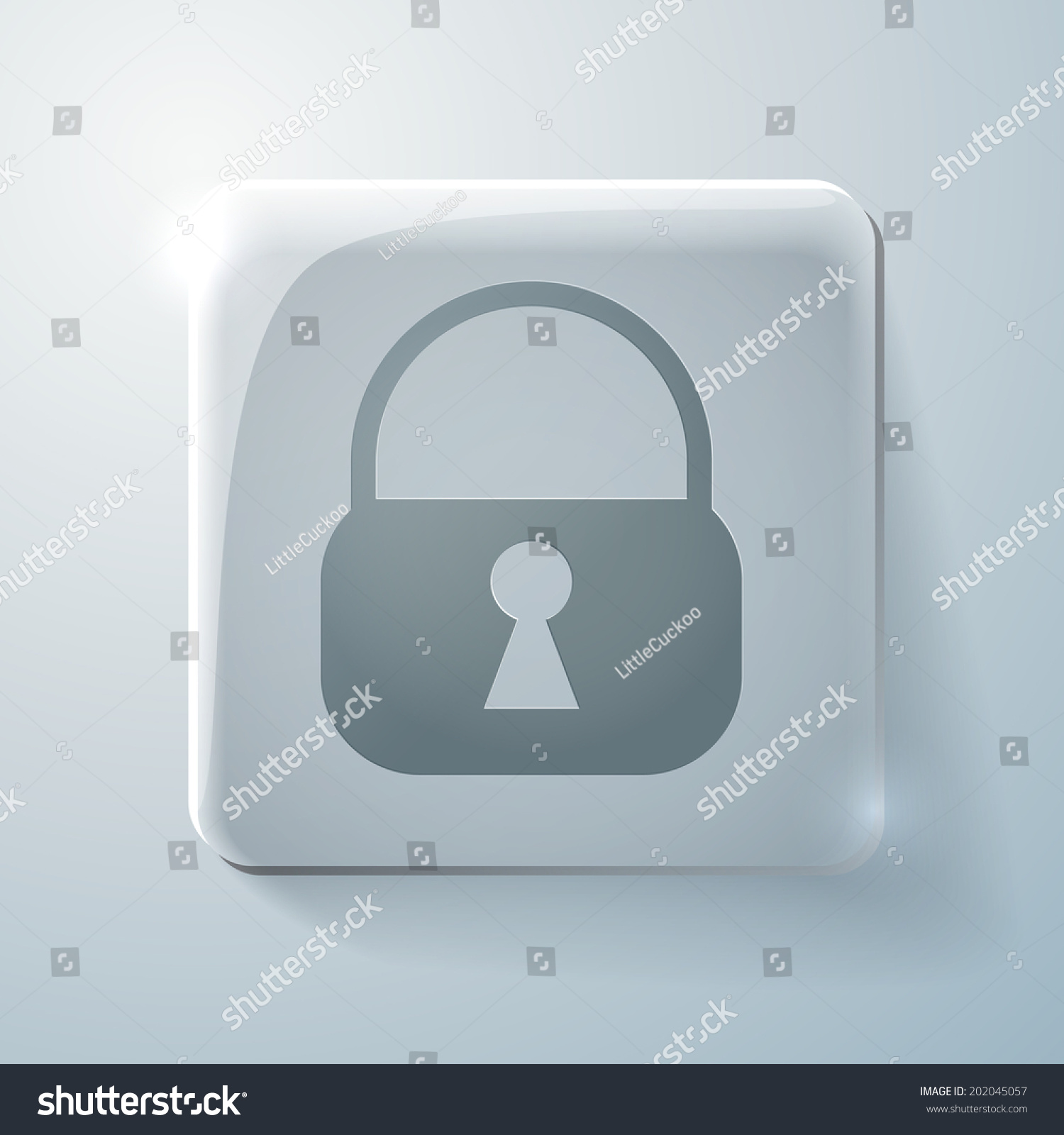 Circle Icon Shadow Padlock Symbol Stock Vector (Royalty Free) 202045057 ...