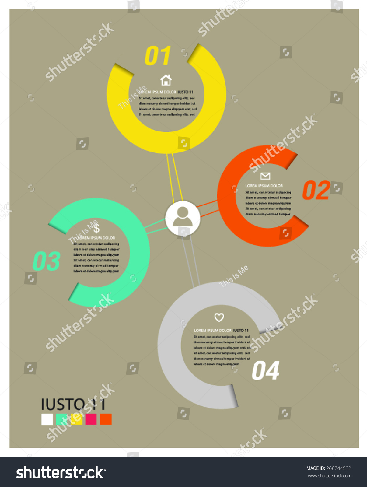 Circle Info Graphic Stock Vector 268744532 - Shutterstock