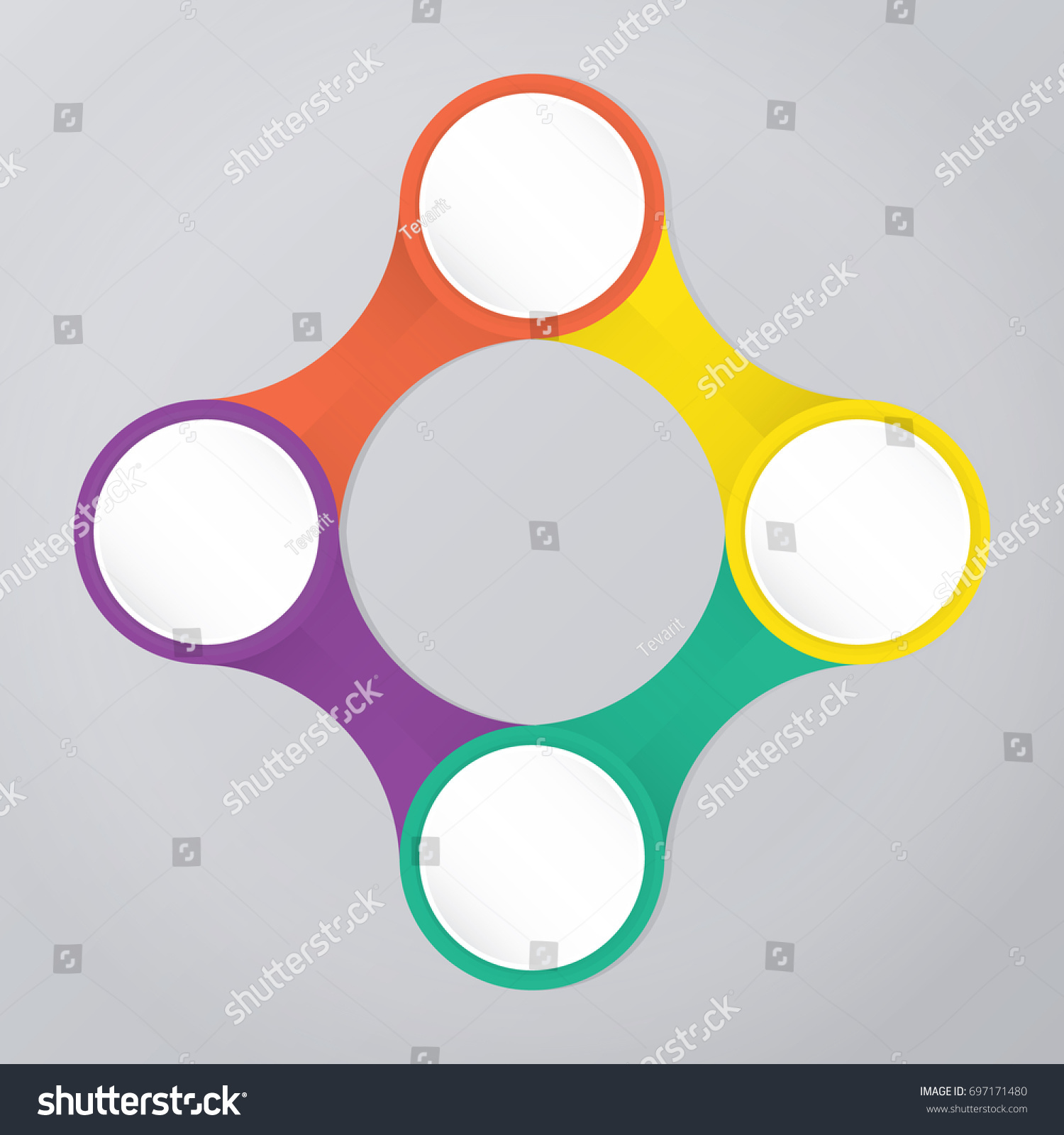 Circle Infographic Template 4 Steps Stock Vector (Royalty Free) 697171480