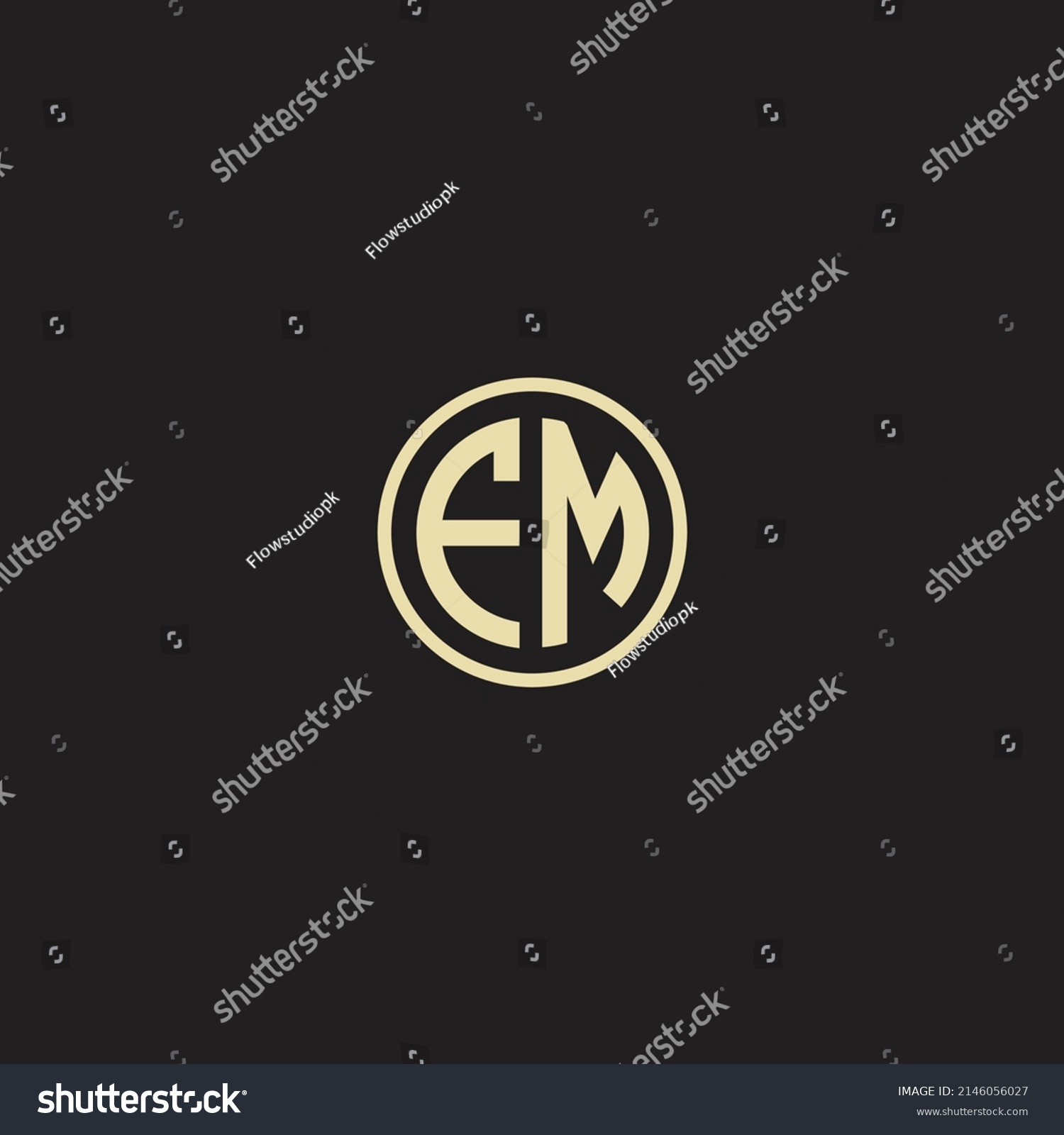 Circle Initial Based Logo Icon Letter Stock Vector (Royalty Free ...