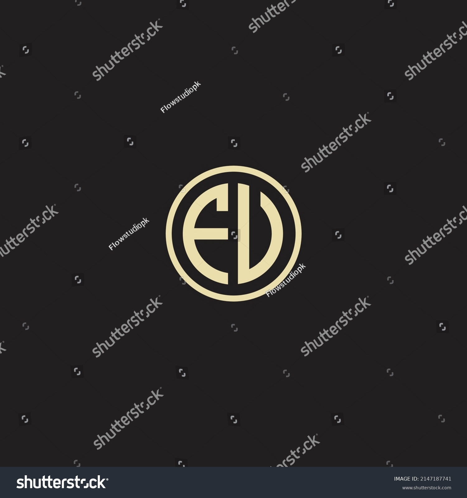 Circle Initial Based Logo Icon Letter Stock Vector (Royalty Free ...