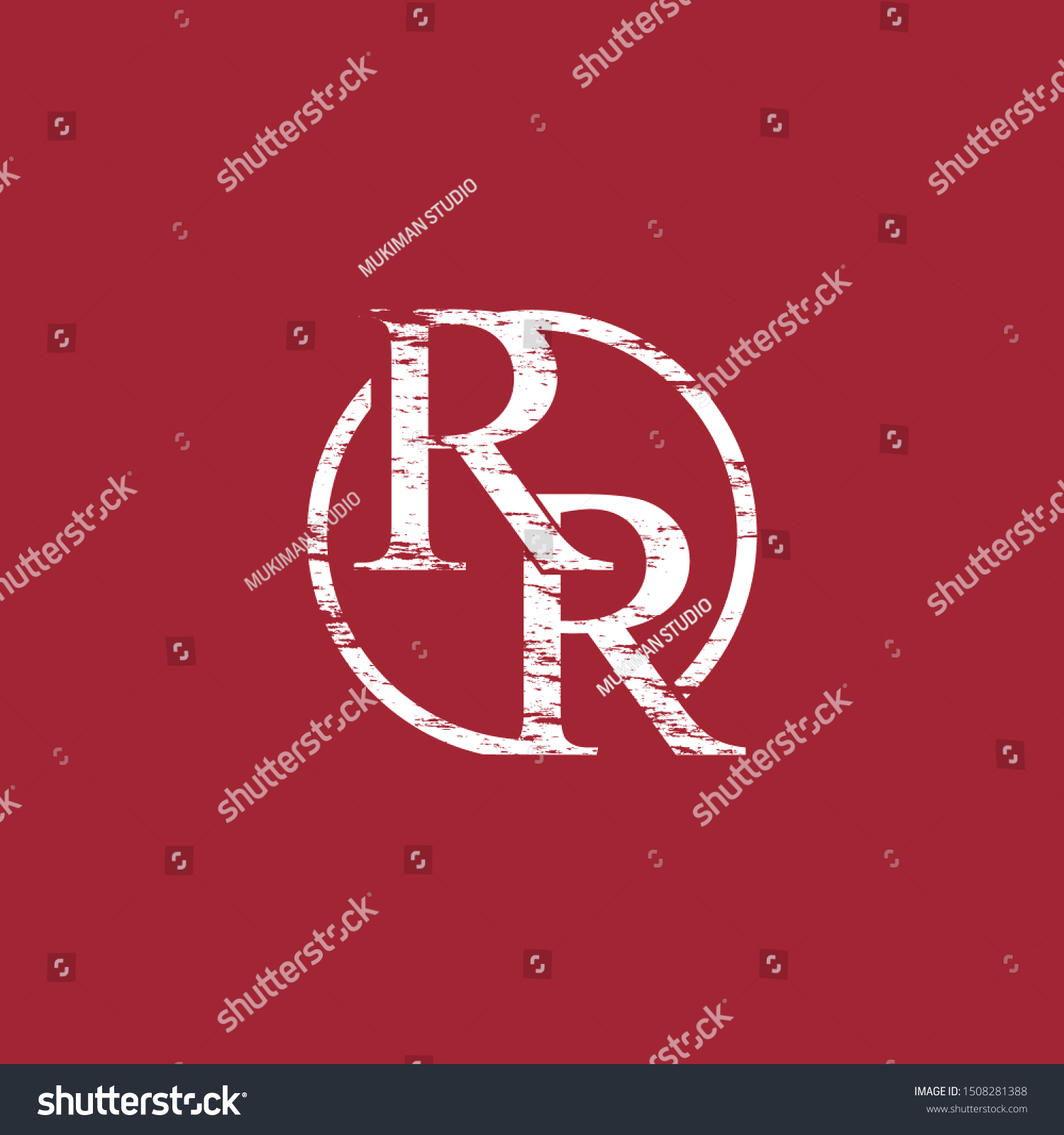 Circle Initial Logo Letter Rr Stock Vector (Royalty Free) 1508281388