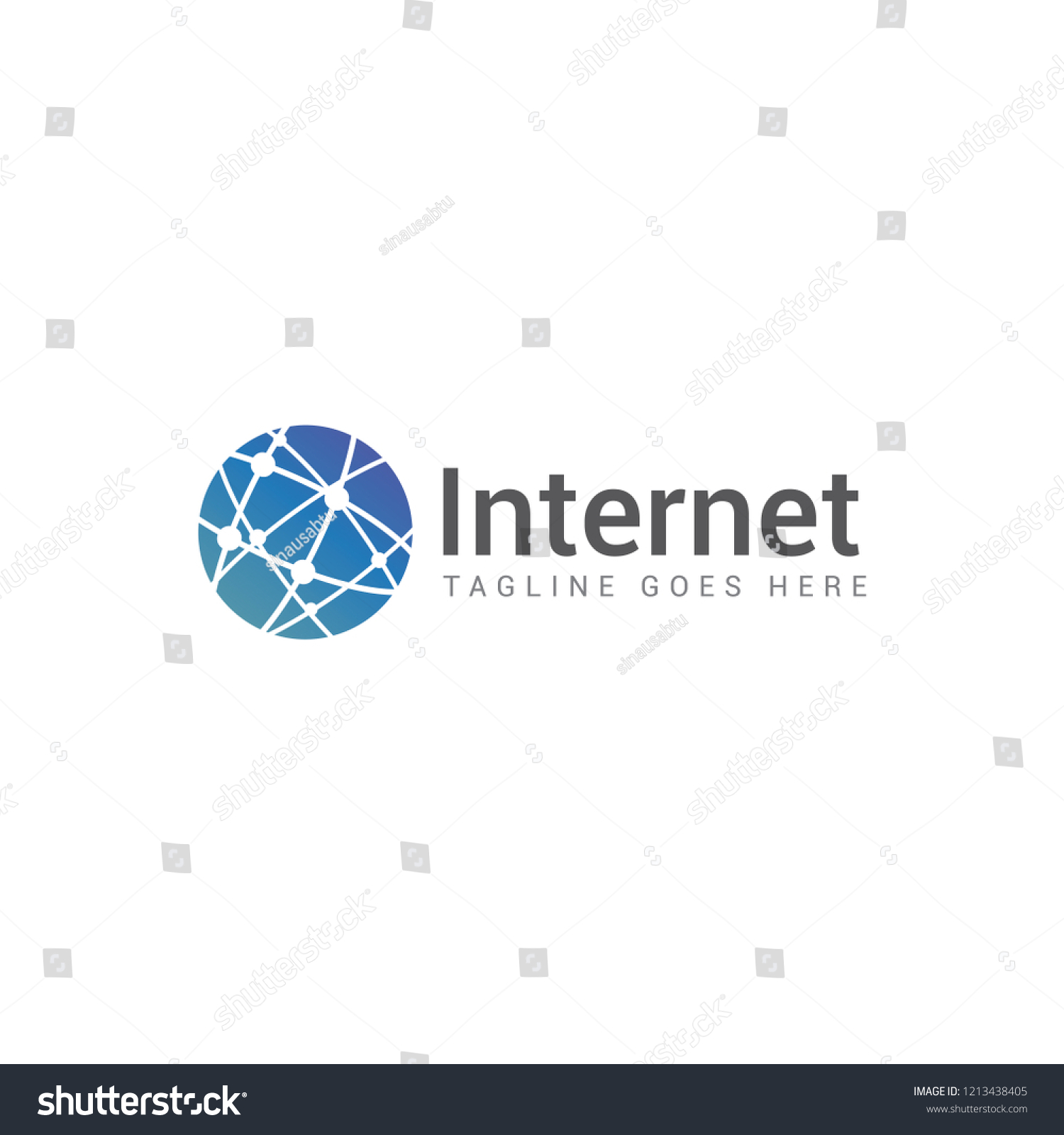 Circle Internet Digital Globe Concept Logo Stock Vector (Royalty Free ...