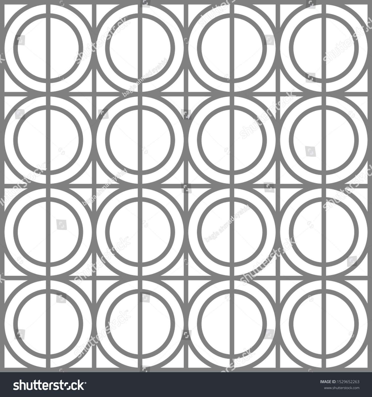 Circle Line Seamless Pattern Background Vector Stock Vector (Royalty ...