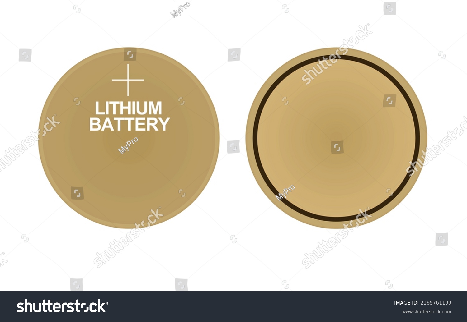 Circle Lithium Battery Vector Illustration Stock Vector (Royalty Free ...