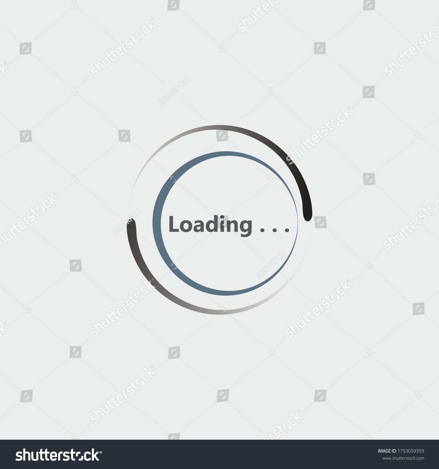 Circle Loading Spinning Progress Upload Template Stock Vector (Royalty ...